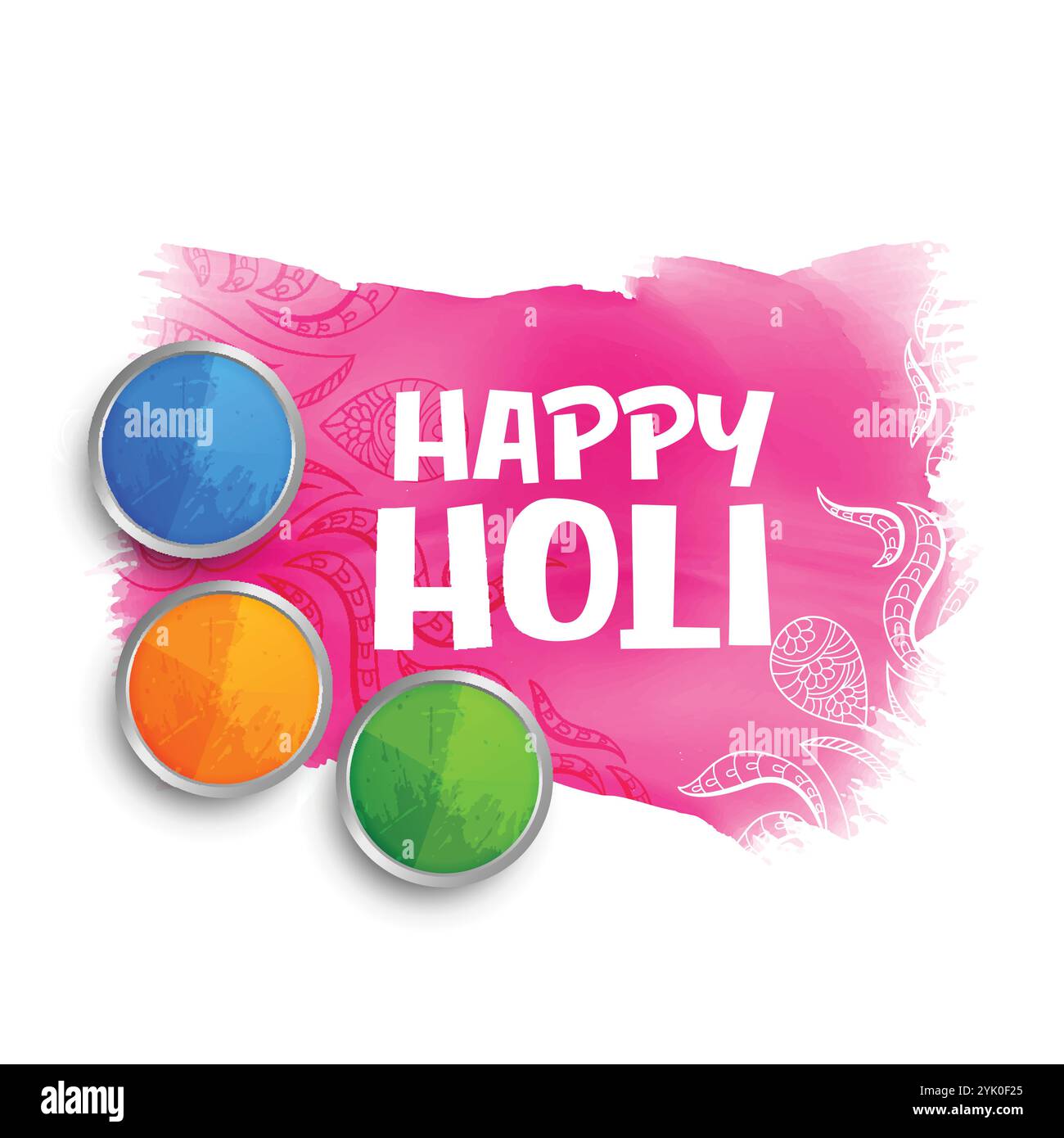 happy holi colors background with gulal powder Stock Vector Image & Art ...