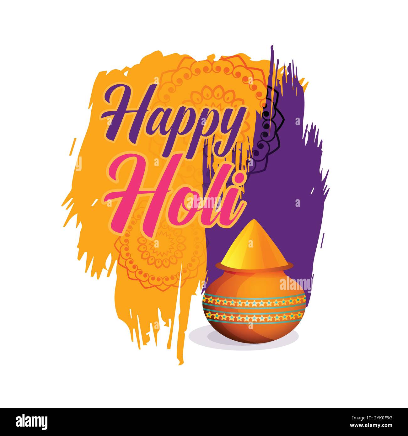 Vibrant holi powder colors Stock Vector Images - Alamy