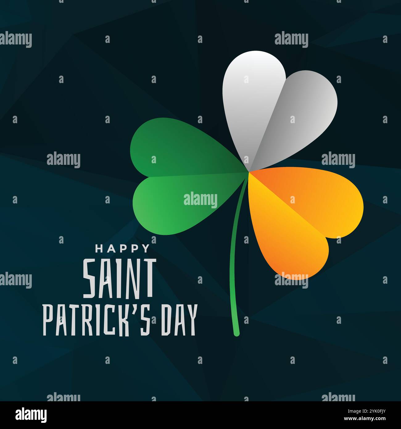 Ireland flag shamrock leaves Stock Vector Images - Alamy
