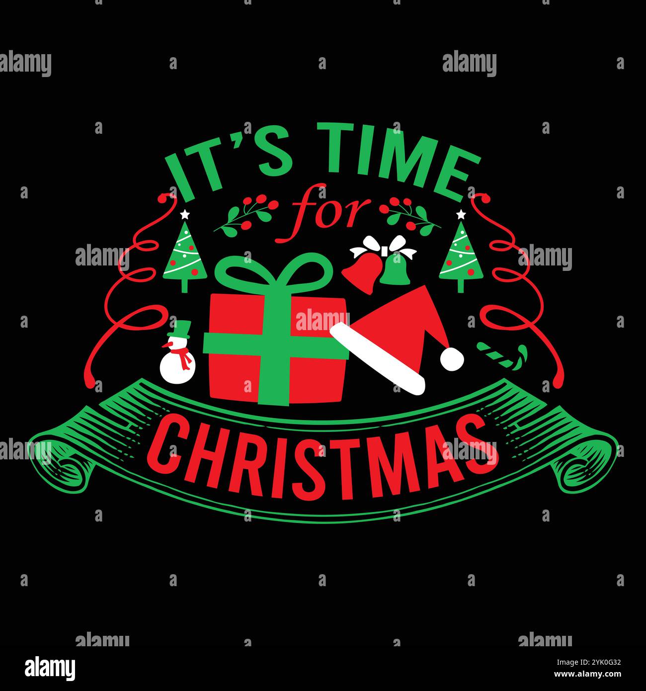 Christmas time eve happy Stock Vector Images - Alamy