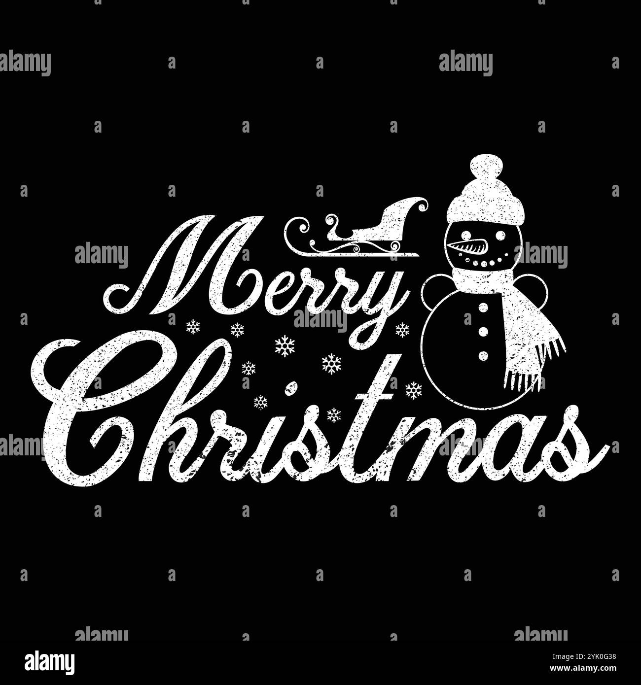 Merry christmas lettering vintage Black and White Stock Photos & Images ...