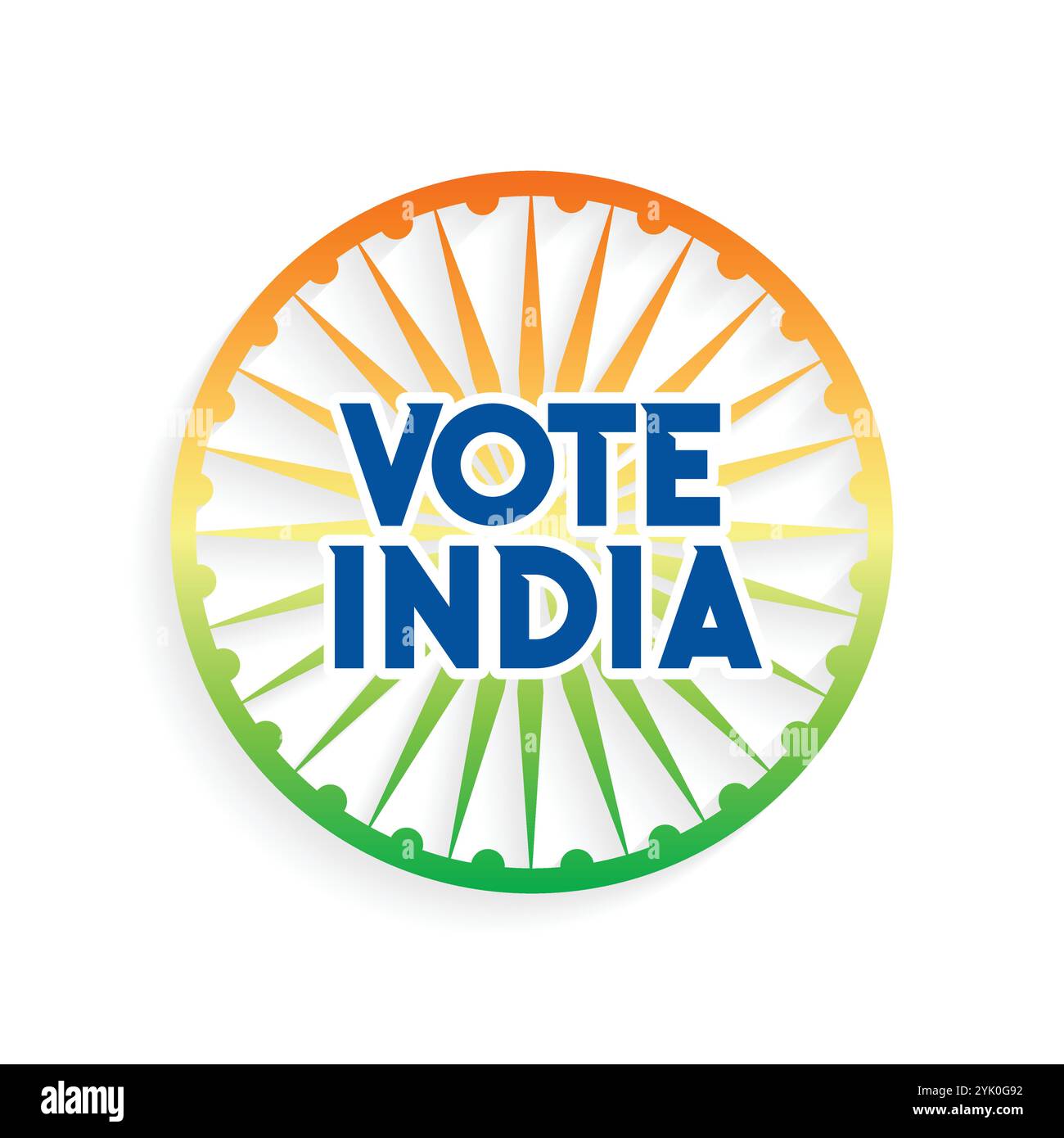 vote india charkra in indian flag colors Stock Vector Image & Art - Alamy