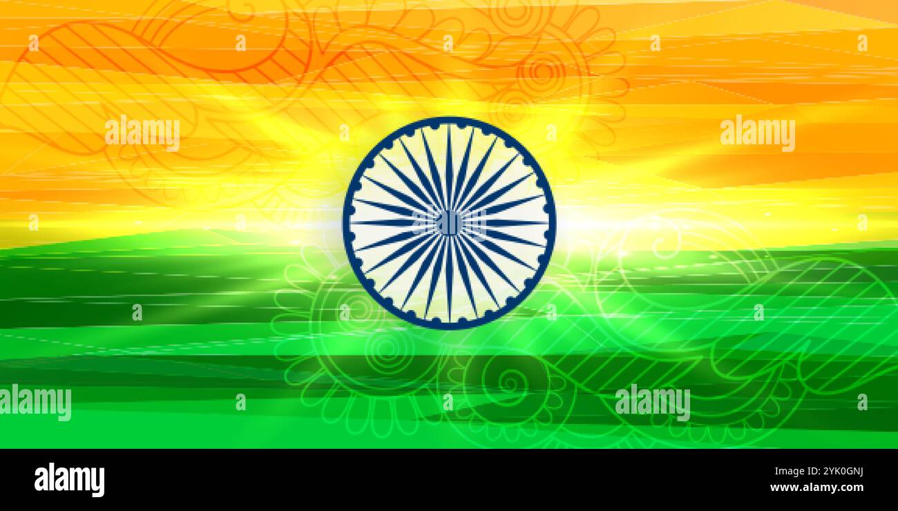 happy independence day indian flag concept background Stock Vector ...