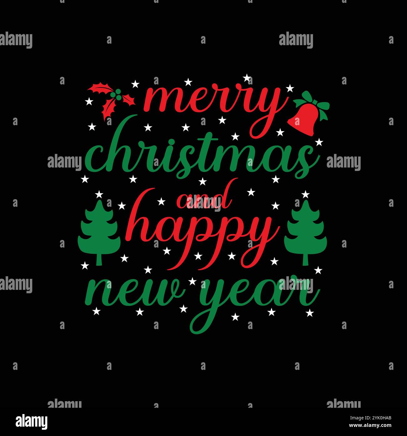 «merry christmas happy new Stock Vector Images - Alamy