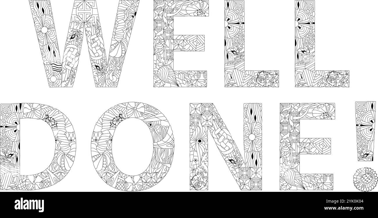 Well done Vector decorative zentangle object for for coloring Stock ...