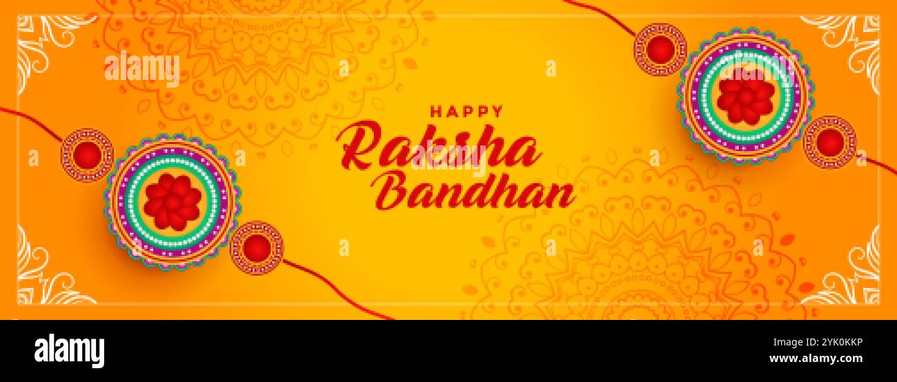 hindu festival of raksha bandhan banner design Stock Vector Image & Art ...