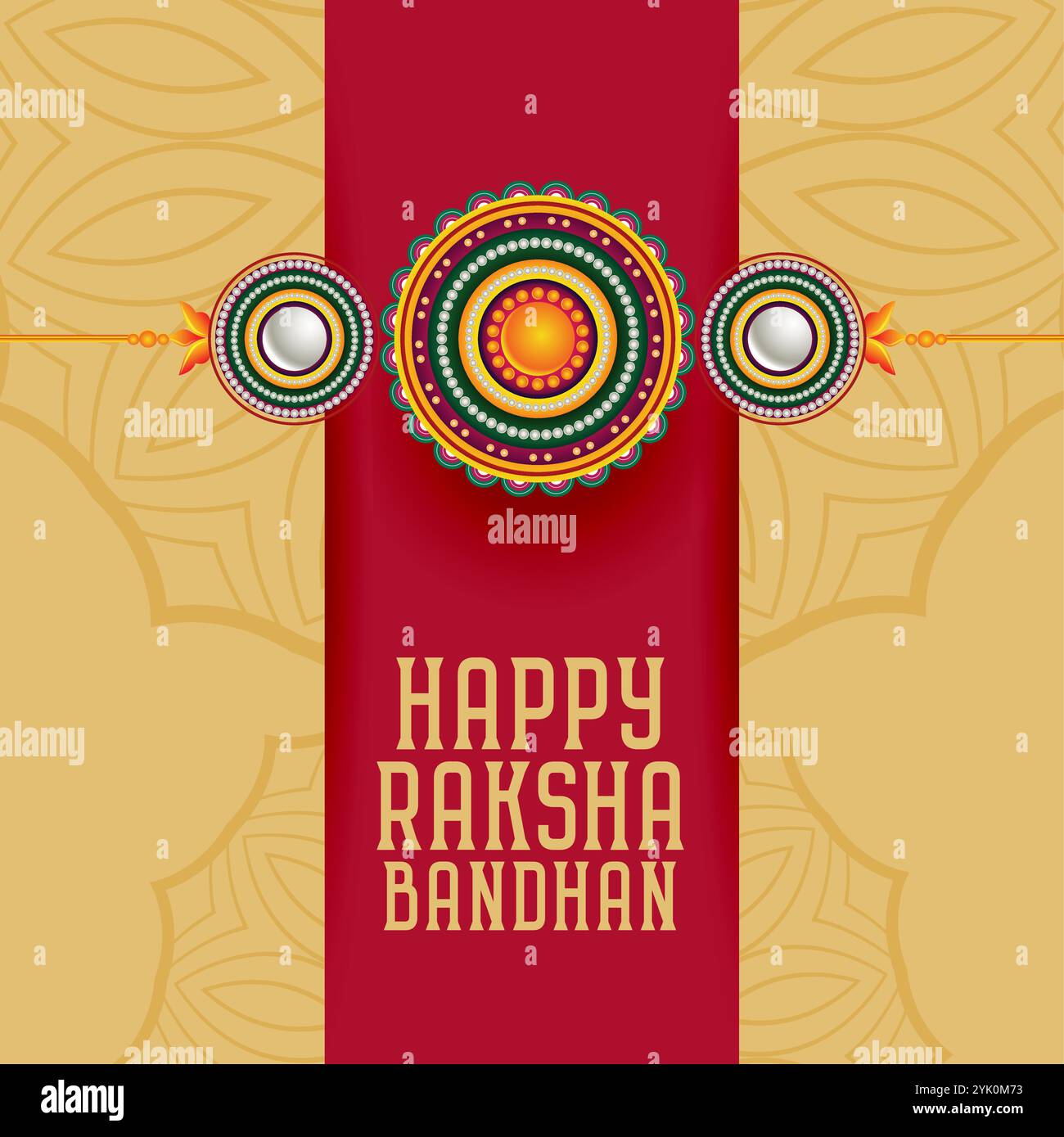 traditional raksha bandhan hindu festival greeting Stock Vector Image ...