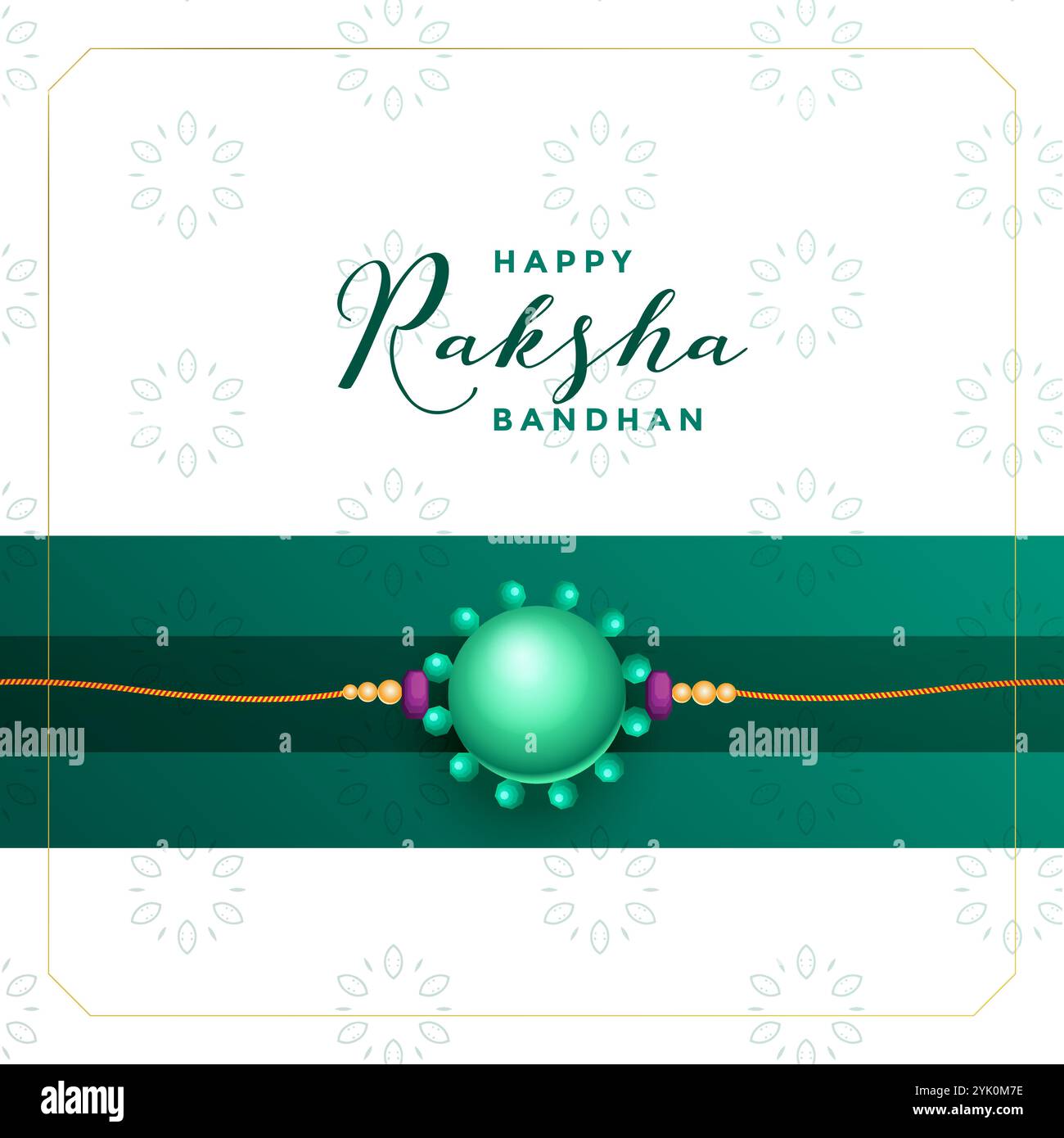 raksha bandhan greeting with rakhi thread Stock Vector Image & Art - Alamy