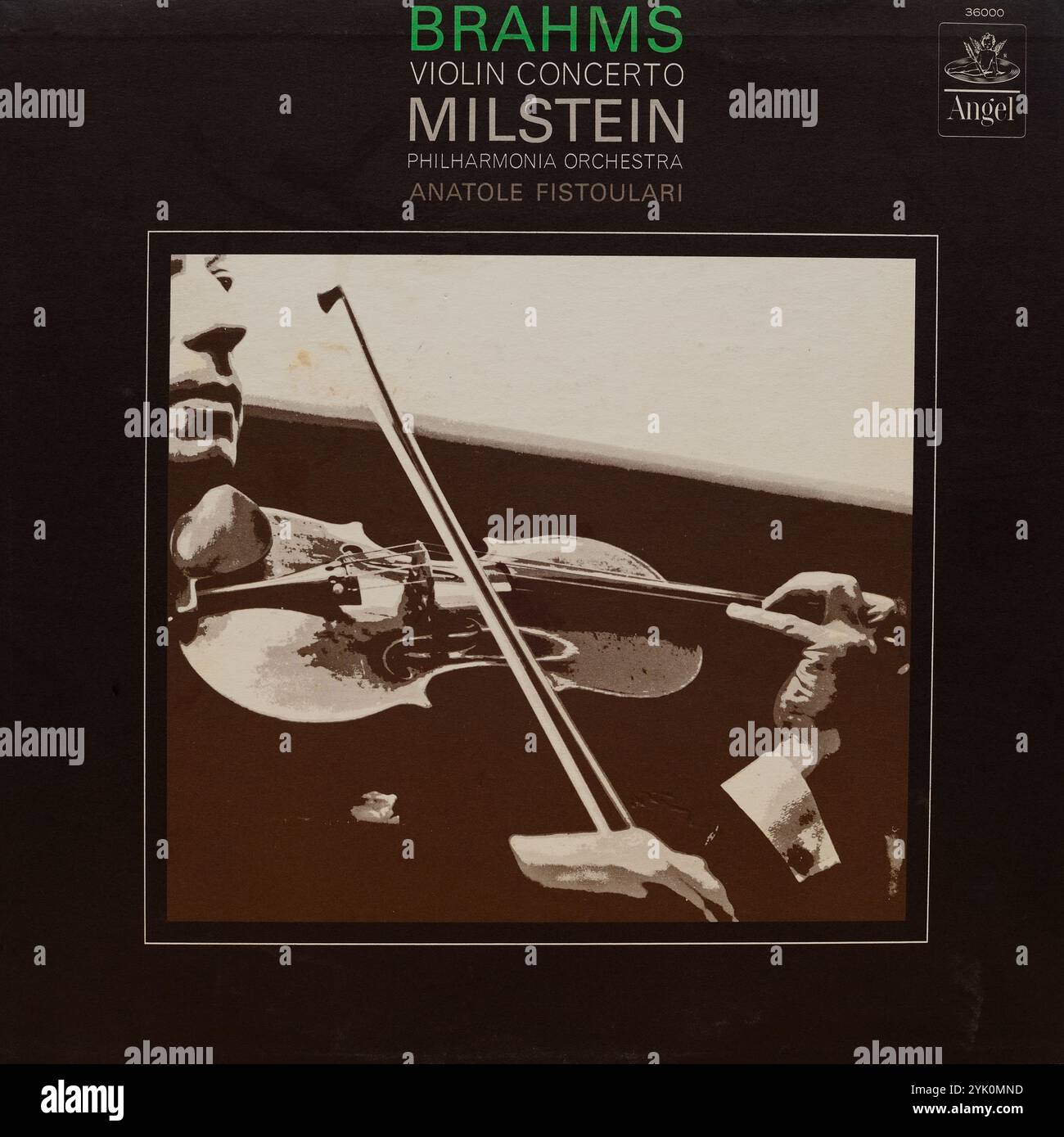 Vintage vinyl record cover. Johannes Brahms Violin Concerto, Nathan ...