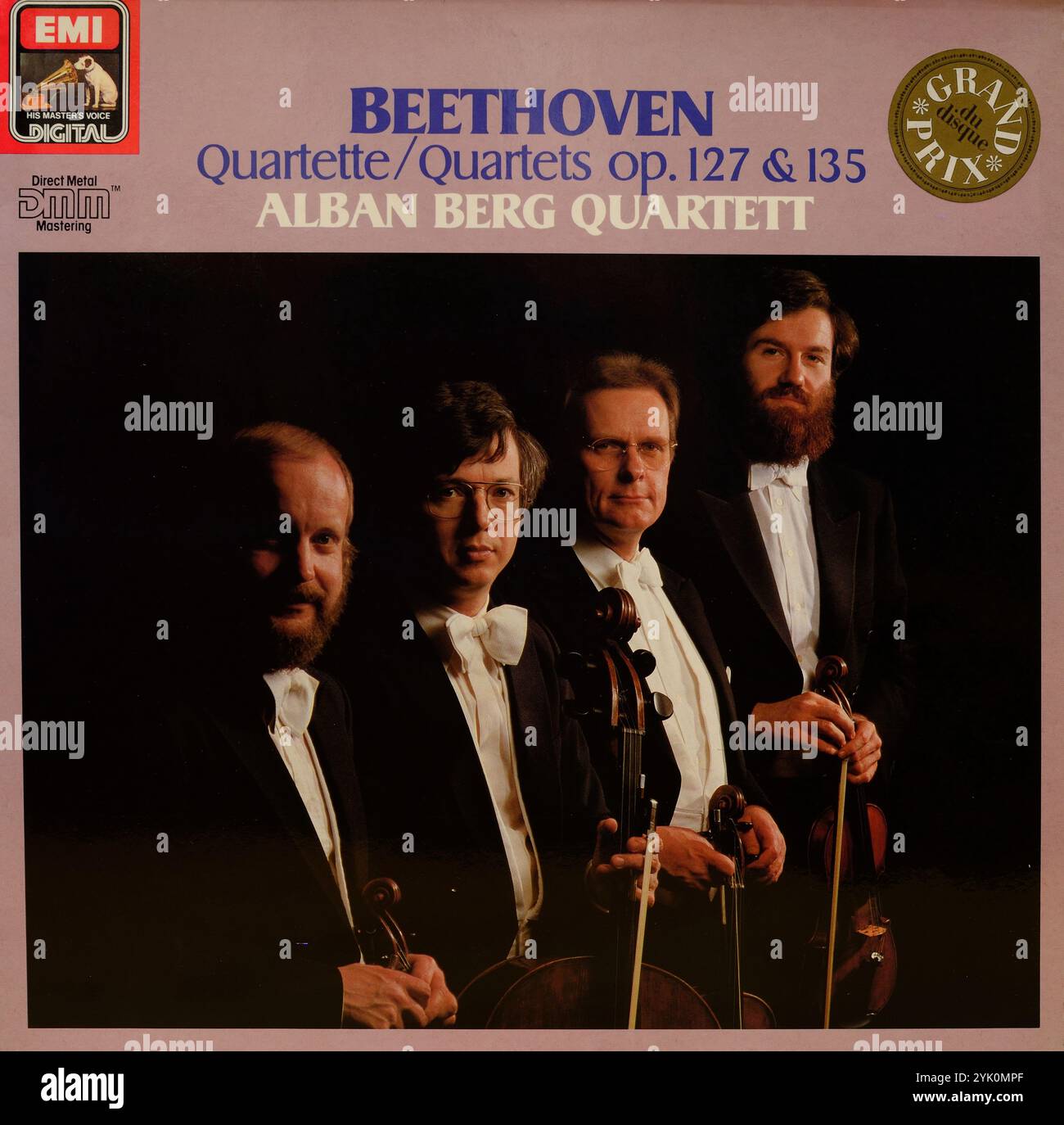 Vintage vinyl record cover. Ludwig van Beethoven, Quartets op. 127 and 135, Alban Berg Quartett ...