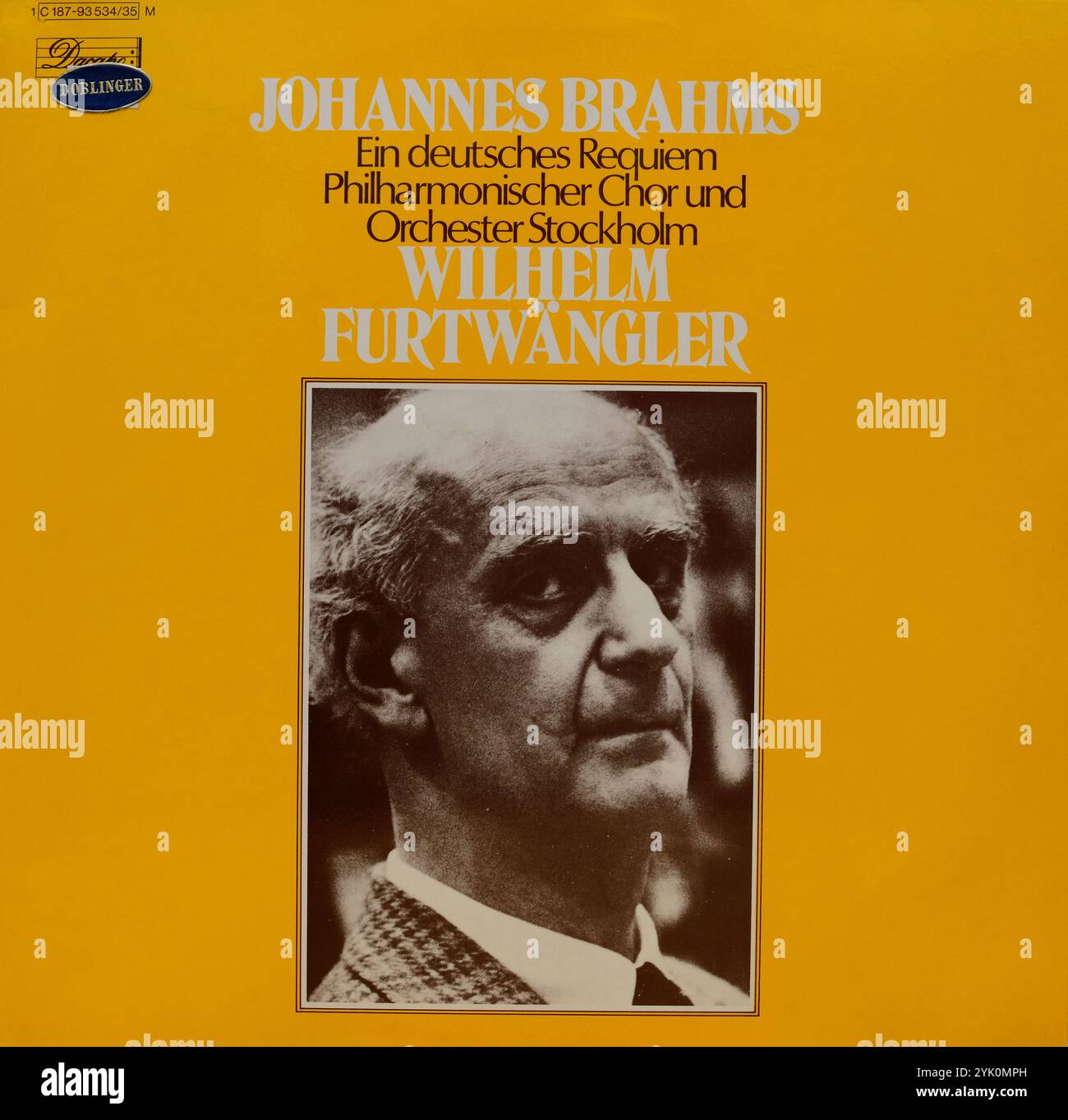 Vintage vinyl record cover. Johannes Brahms, A German Requiem ...