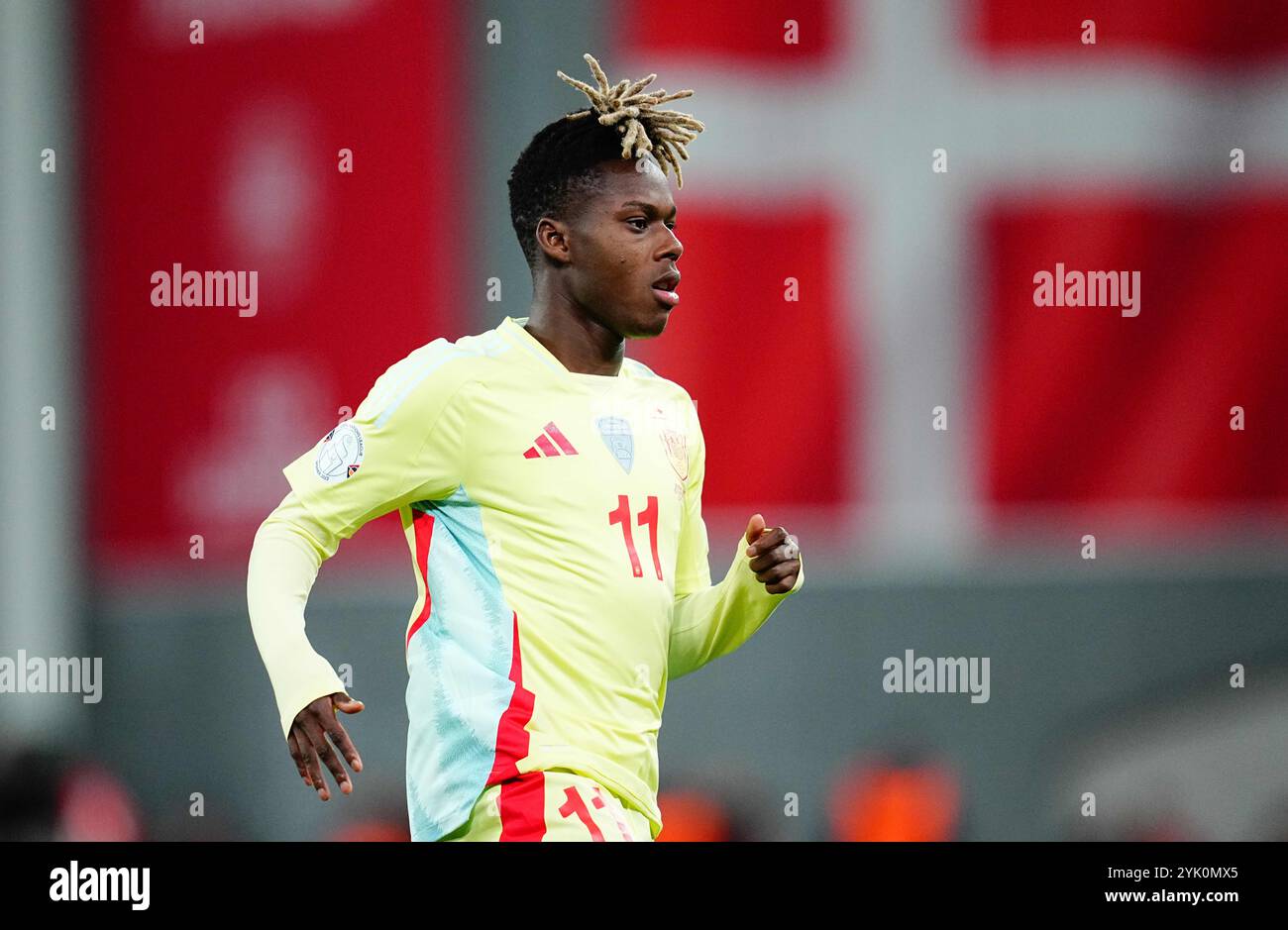 Parken, Copenhagen, Denmark. 15th Nov, 2024. Nico Williams of Spain ...
