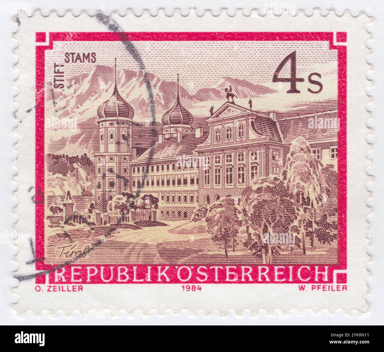 AUSTRIA - 1984 September 28: An 4 shillings postage stamp depicting ...