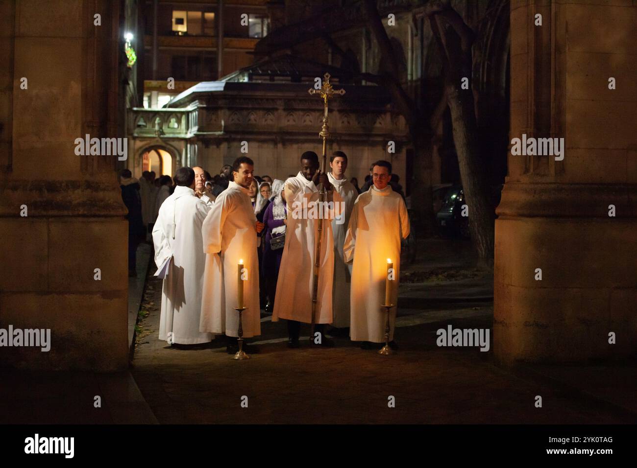 The procession of the statue of the Virgin Mary Stock Photo - Alamy