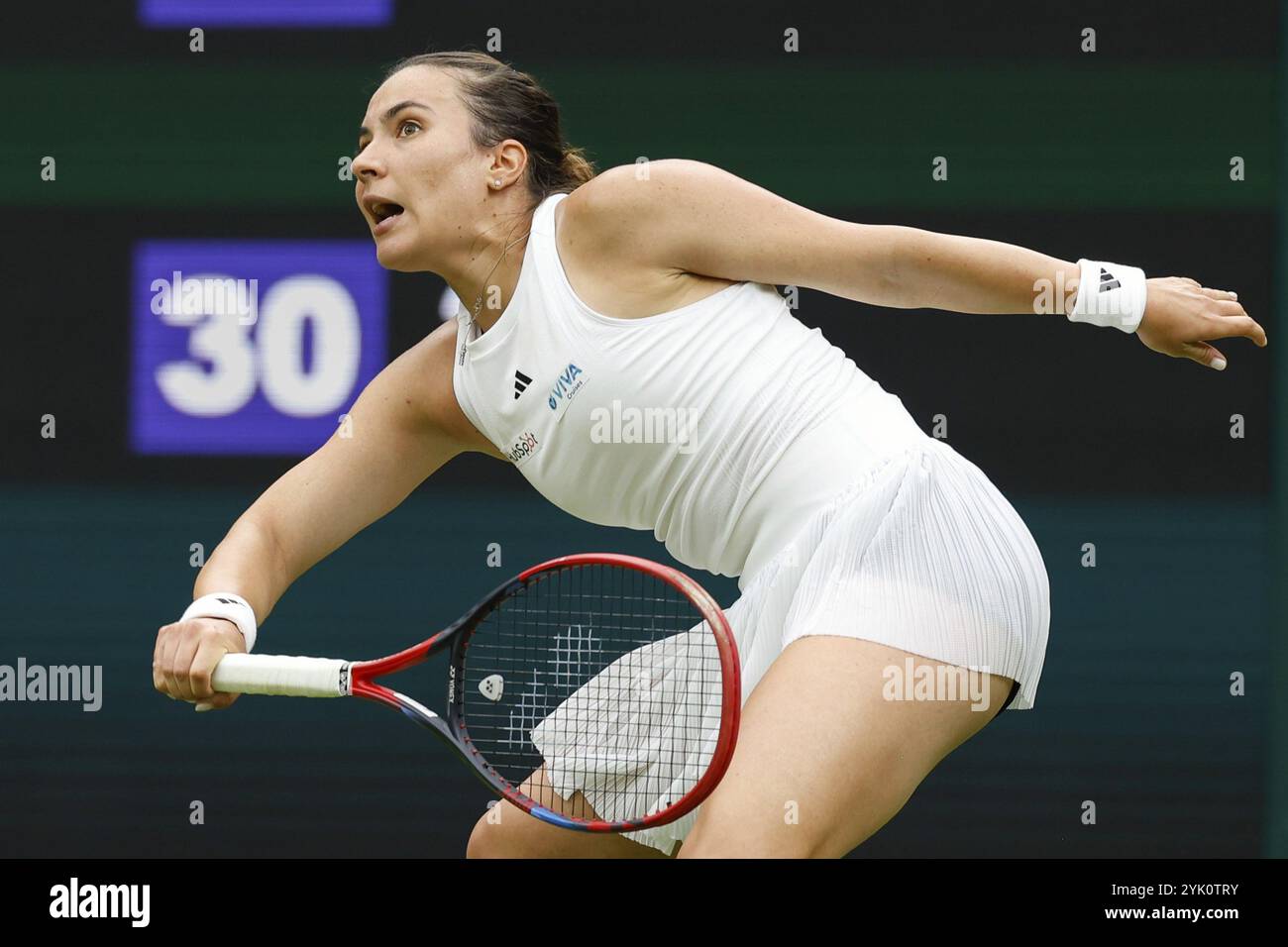 Roumanian tennis player Elena-Gabriela Ruse in action at the 2024 ...
