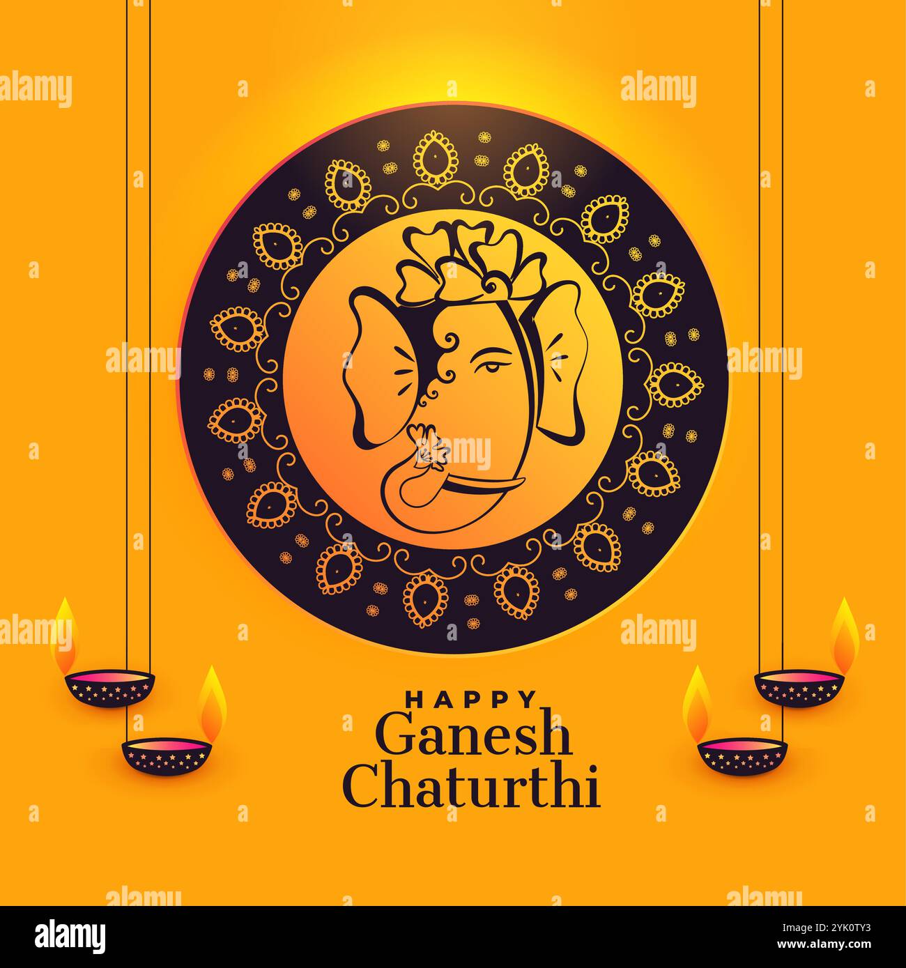 artistic lord ganesha design for ganesh chaturthi festival Stock Vector ...