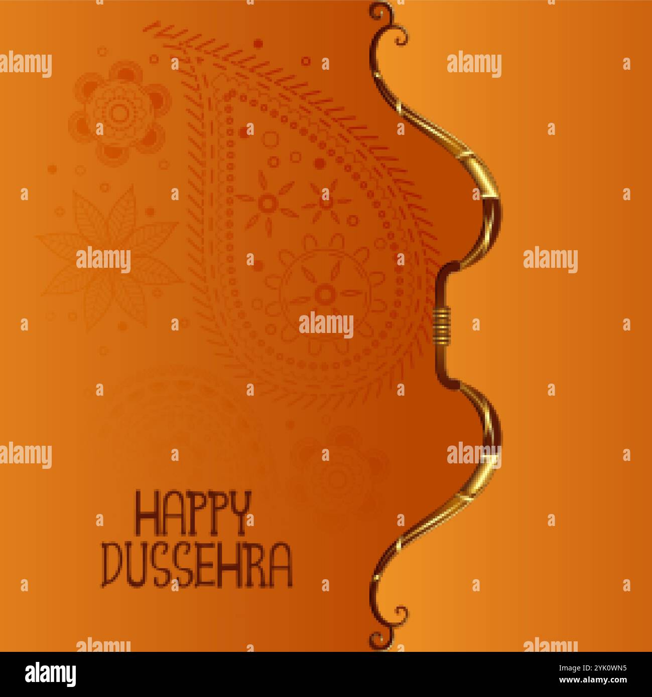 indian happy dussehra festival background with bow design Stock Vector ...