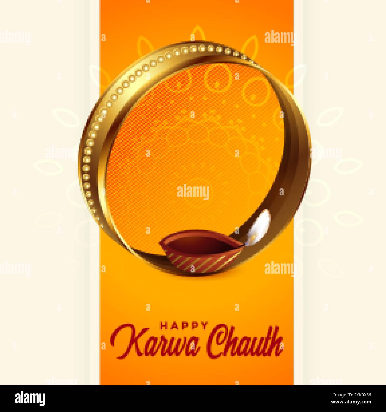 beautiful karwa chauth festival greeting background design Stock Vector ...