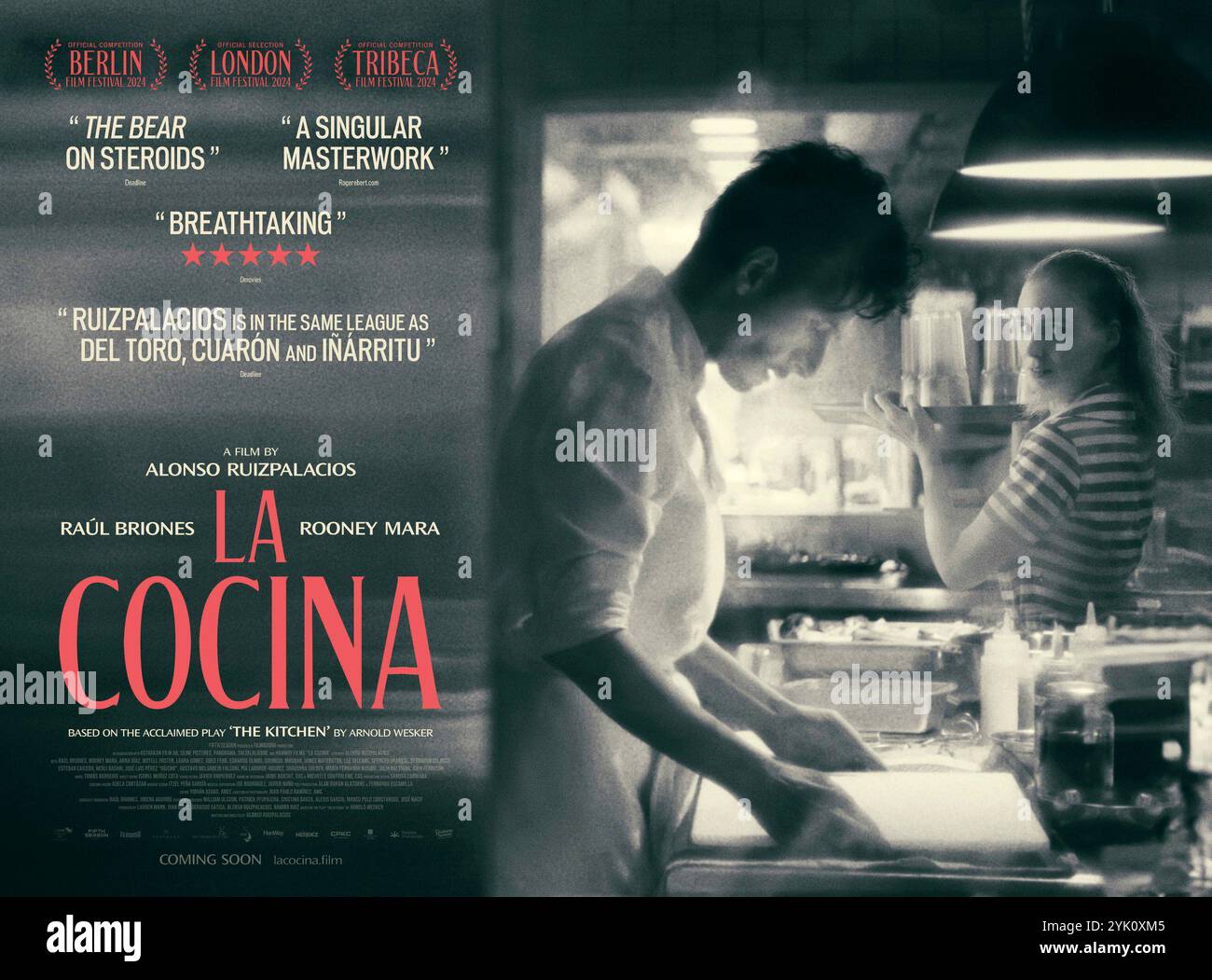 La Cocina poster Raul Briones & Rooney Mara Stock Photo - Alamy