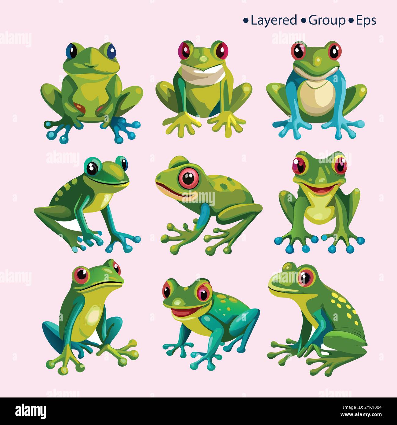 Vector a green frog on the white background Stock Vector Image & Art ...