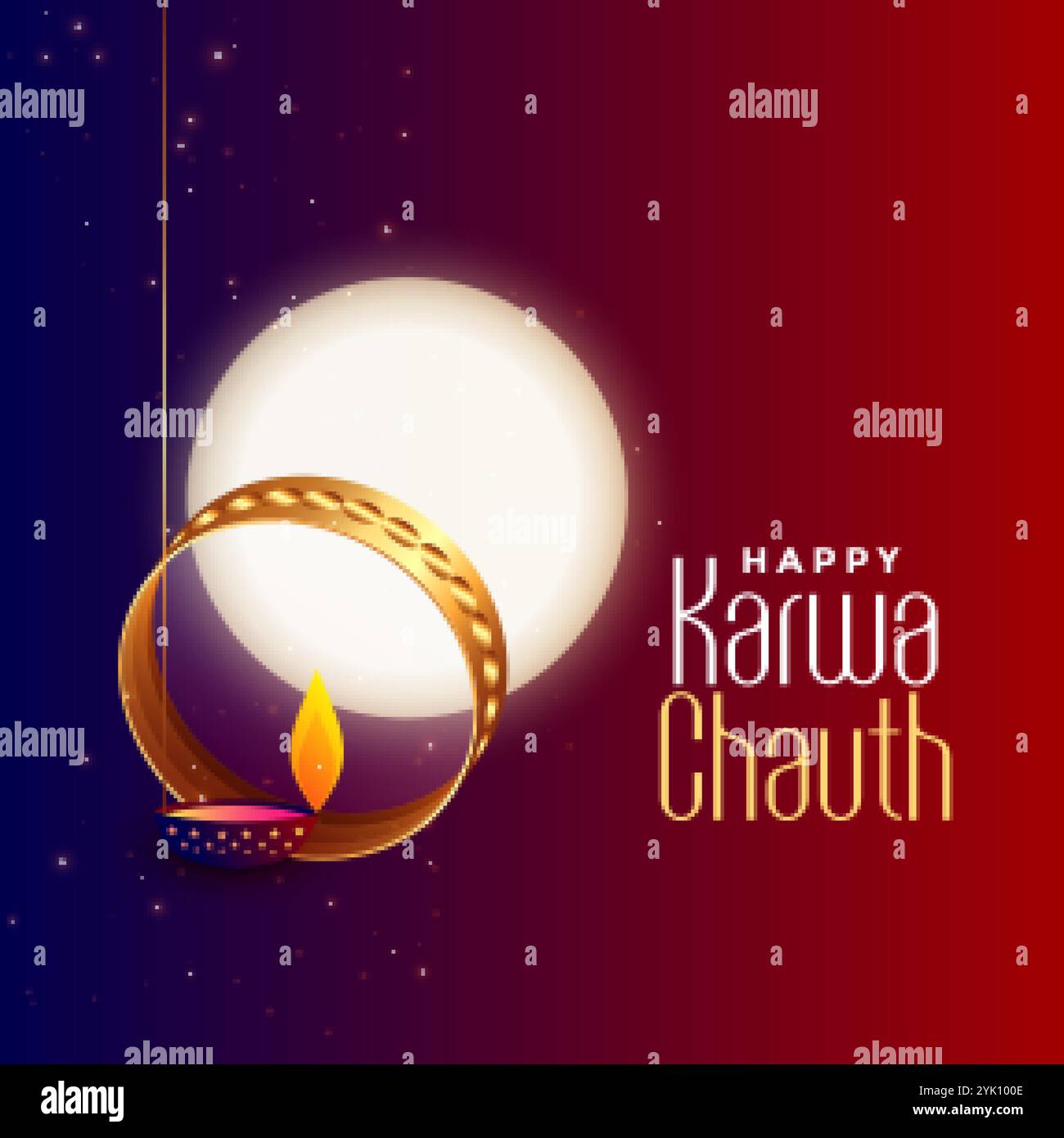 festival card design for karwa chauth event Stock Vector Image & Art ...