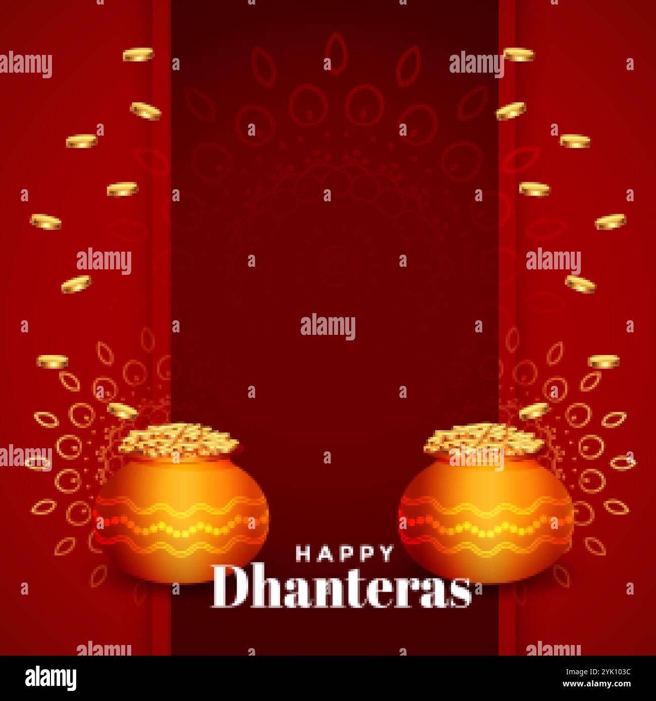 hindu dhanteras festival card design with text space Stock Vector Image ...