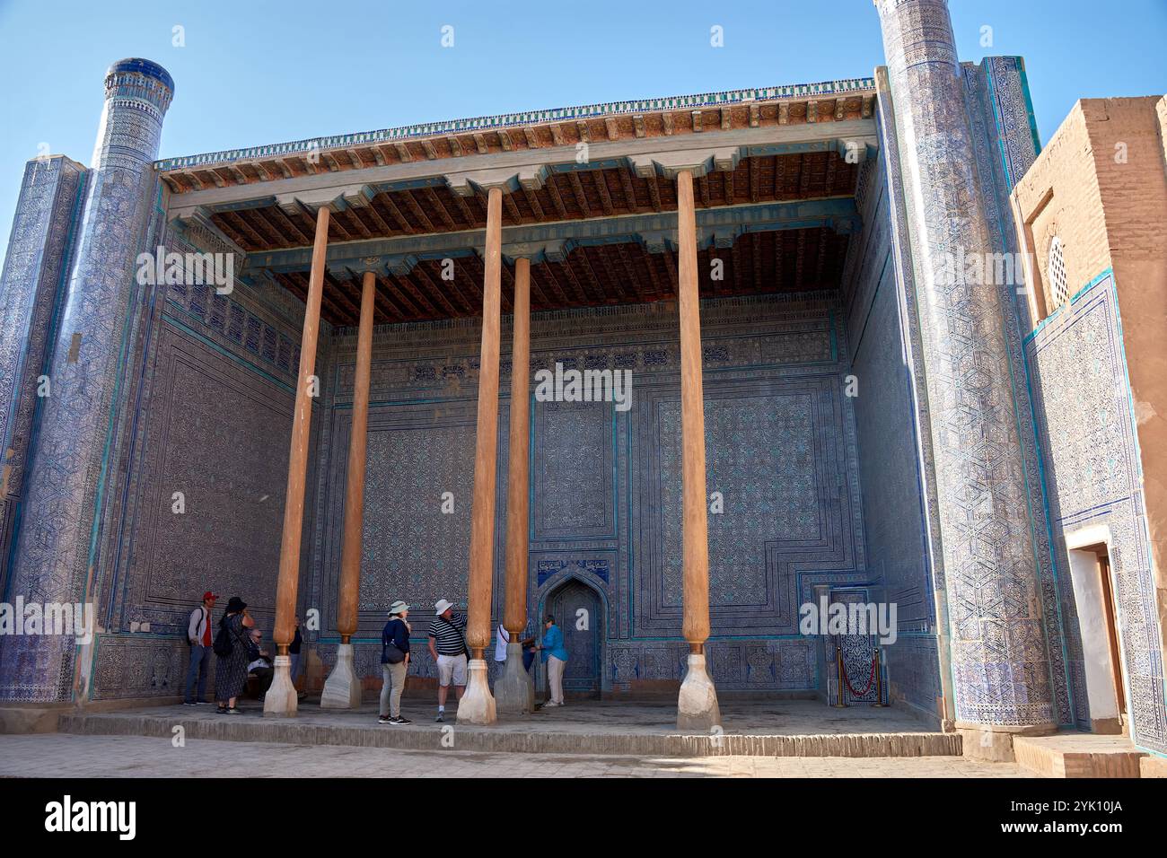 Khiva,Uzbekistan; September, 21,2024:the beautifully decorated walls of ...
