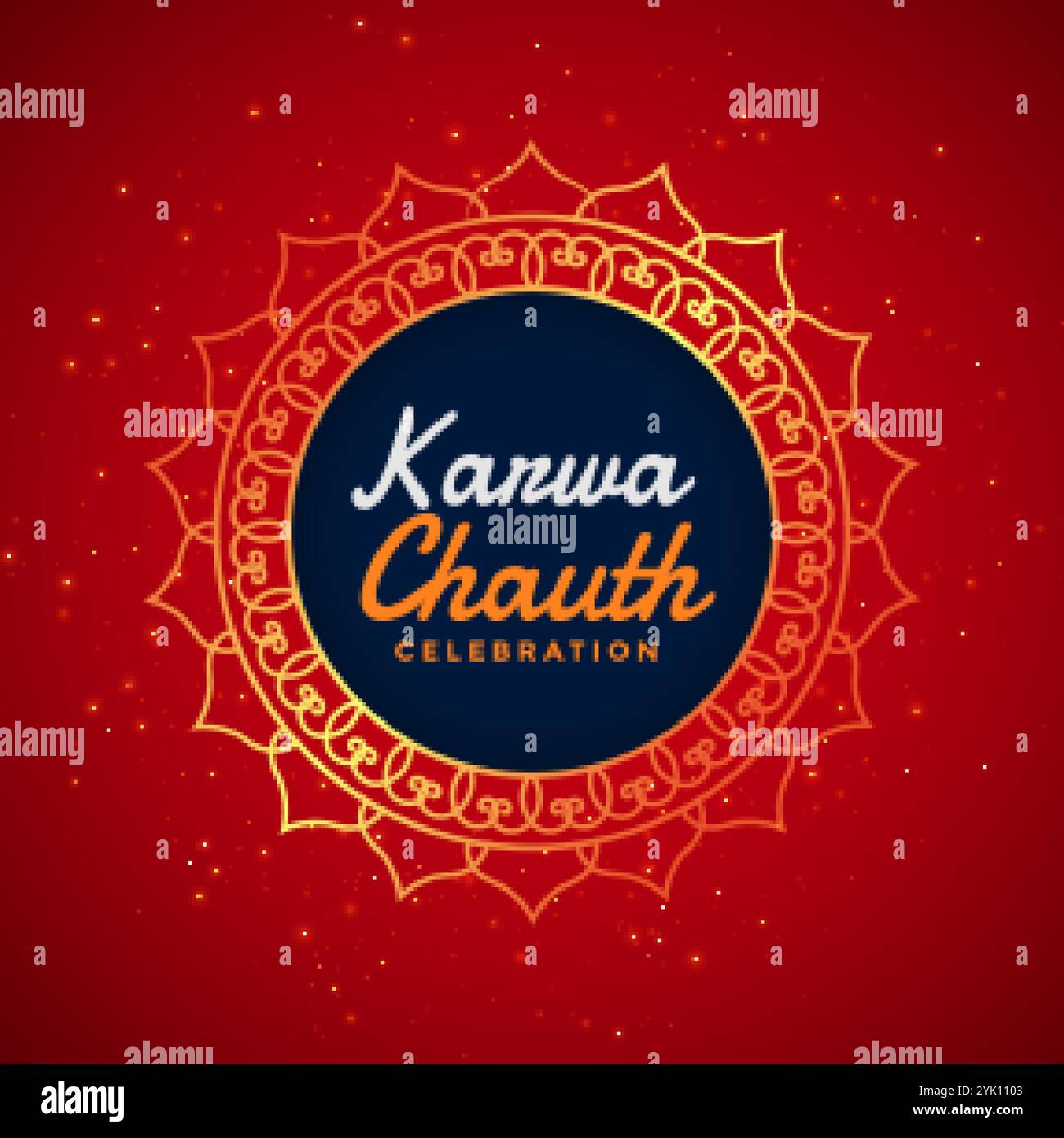 decorative happy karwa chauth festival card design Stock Vector Image ...