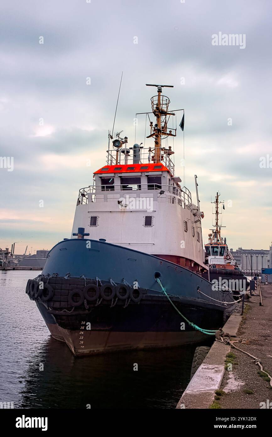 Tugs in port in the harbour at Aarhus, Denmark Stock Photo - Alamy