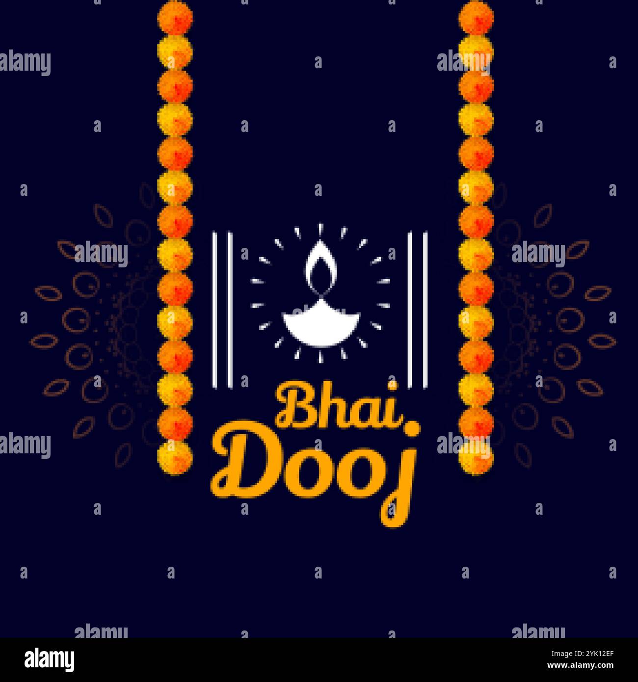 happy bhai dooj wishes background traditional design Stock Vector Image ...