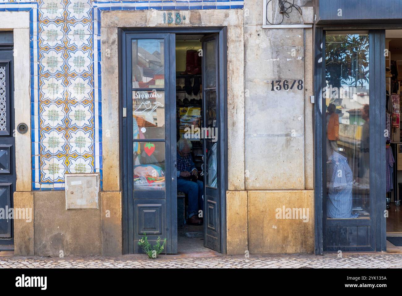 Exterior of Traditional Sapateiro shop ("cobbler" or "shoemaker ...