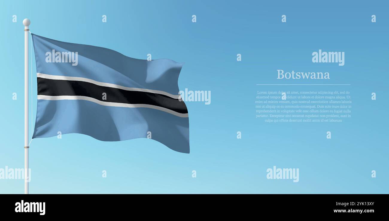 Minimalist botswana flag Stock Vector Images - Alamy