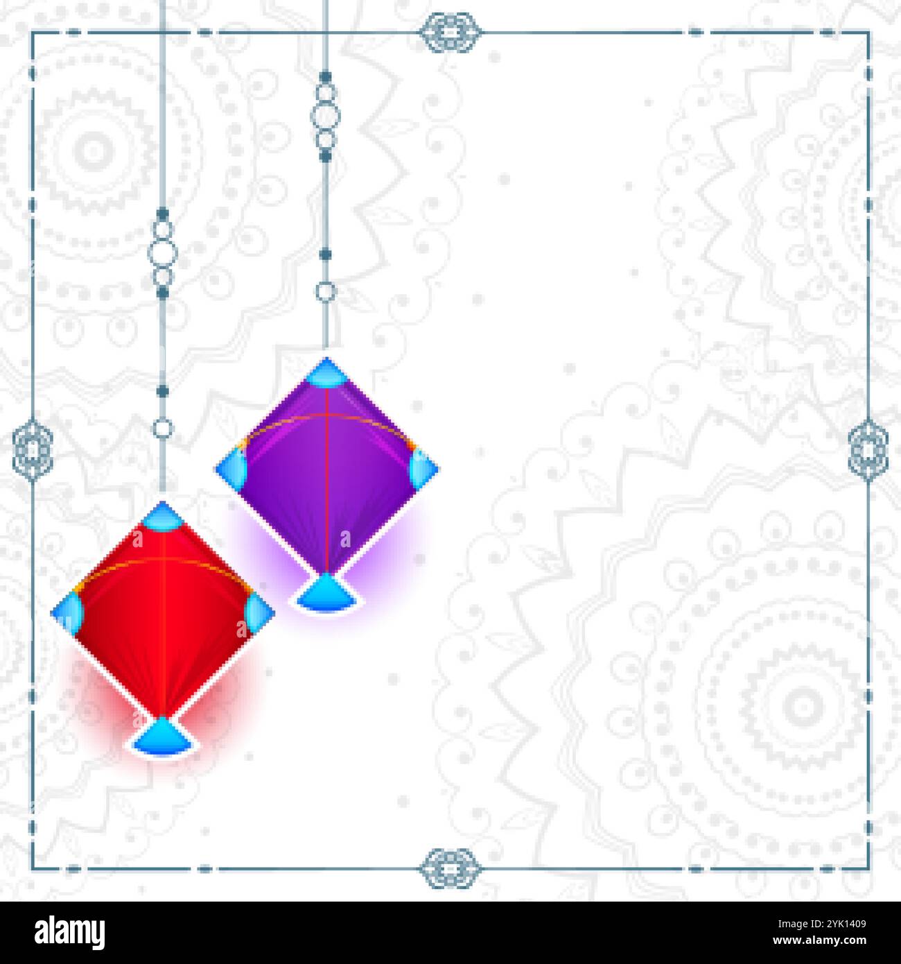 two kites on white background with text space Stock Vector Image & Art ...