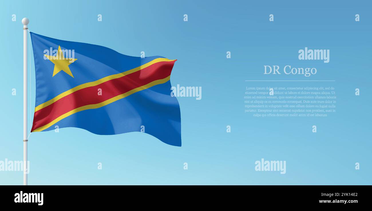 Minimalist congo dr flag hi-res stock photography and images - Alamy