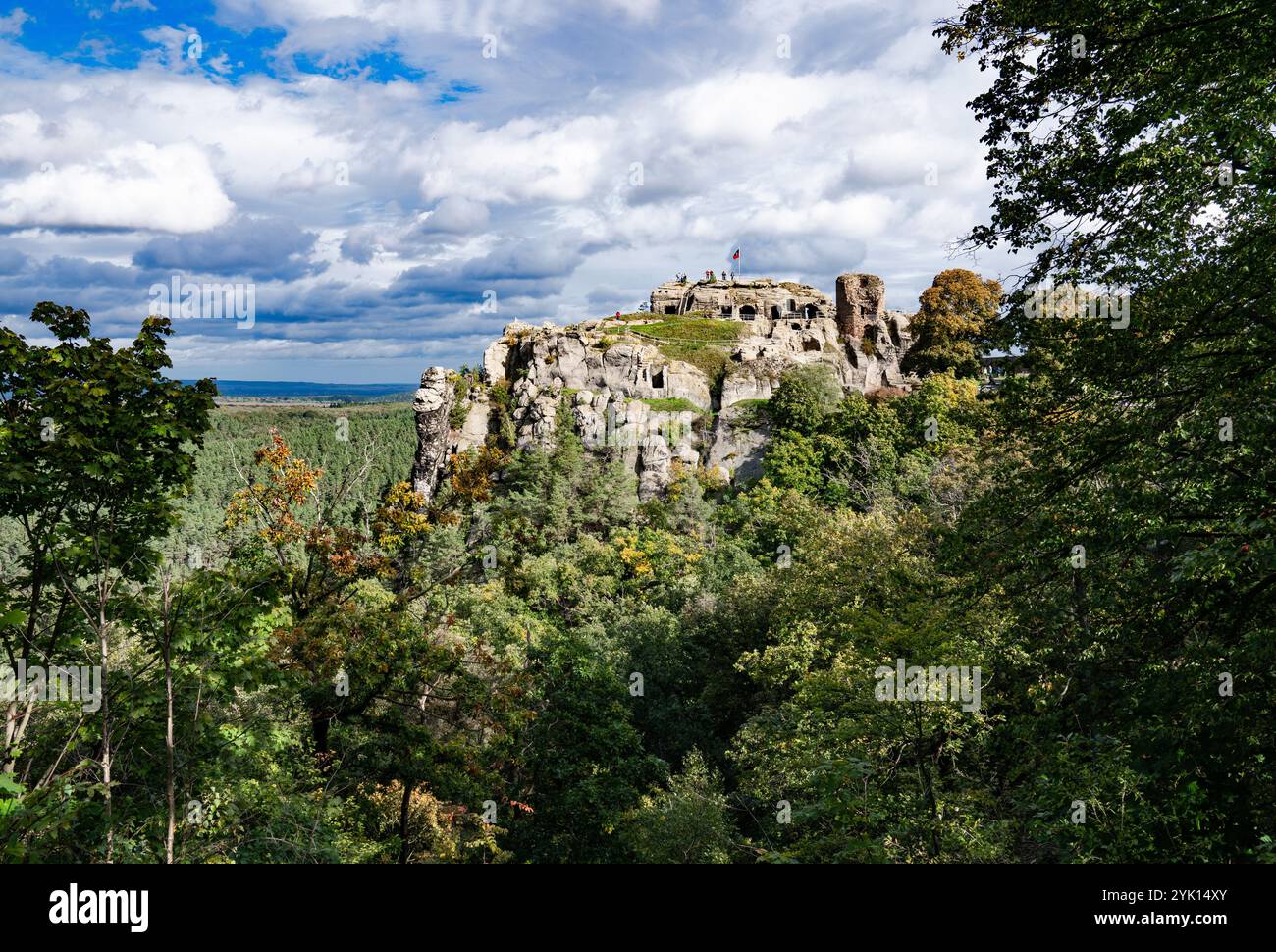 09 October 2024, Saxony-Anhalt, Blankenburg: View of the Regenstein ...