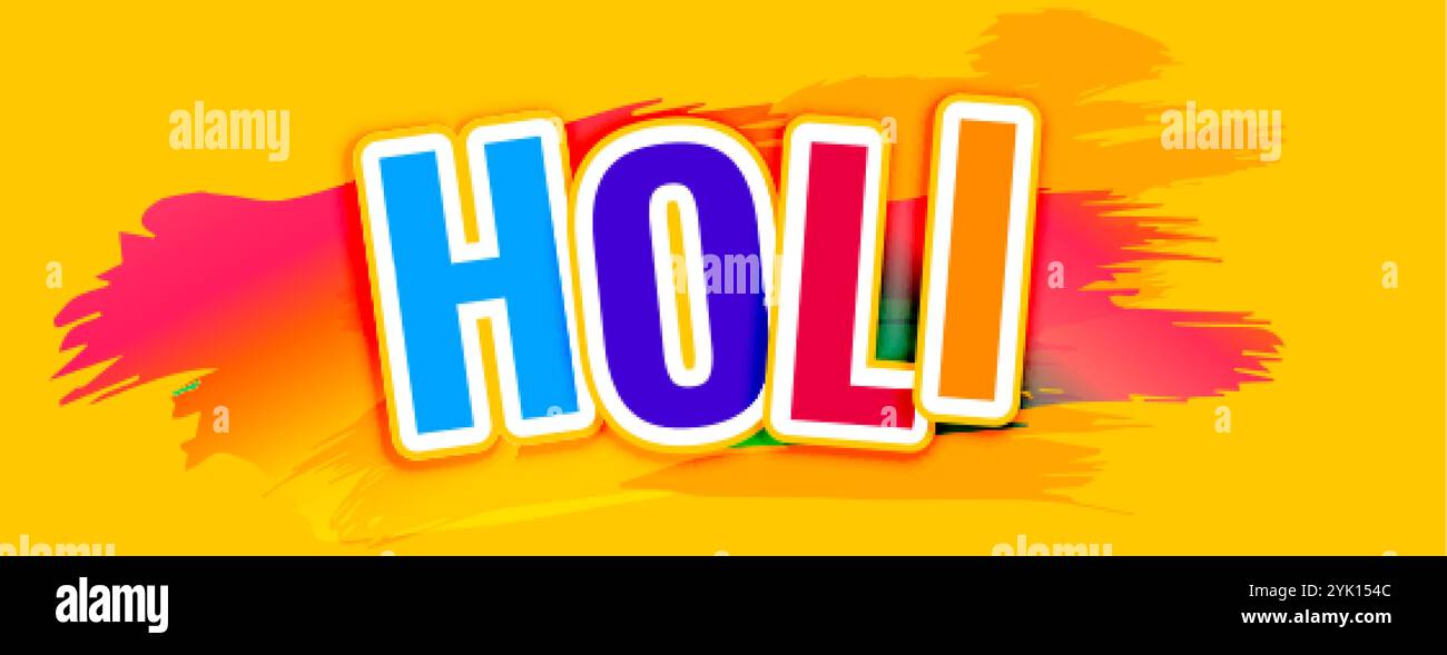 Holi text design hi-res stock photography and images - Alamy