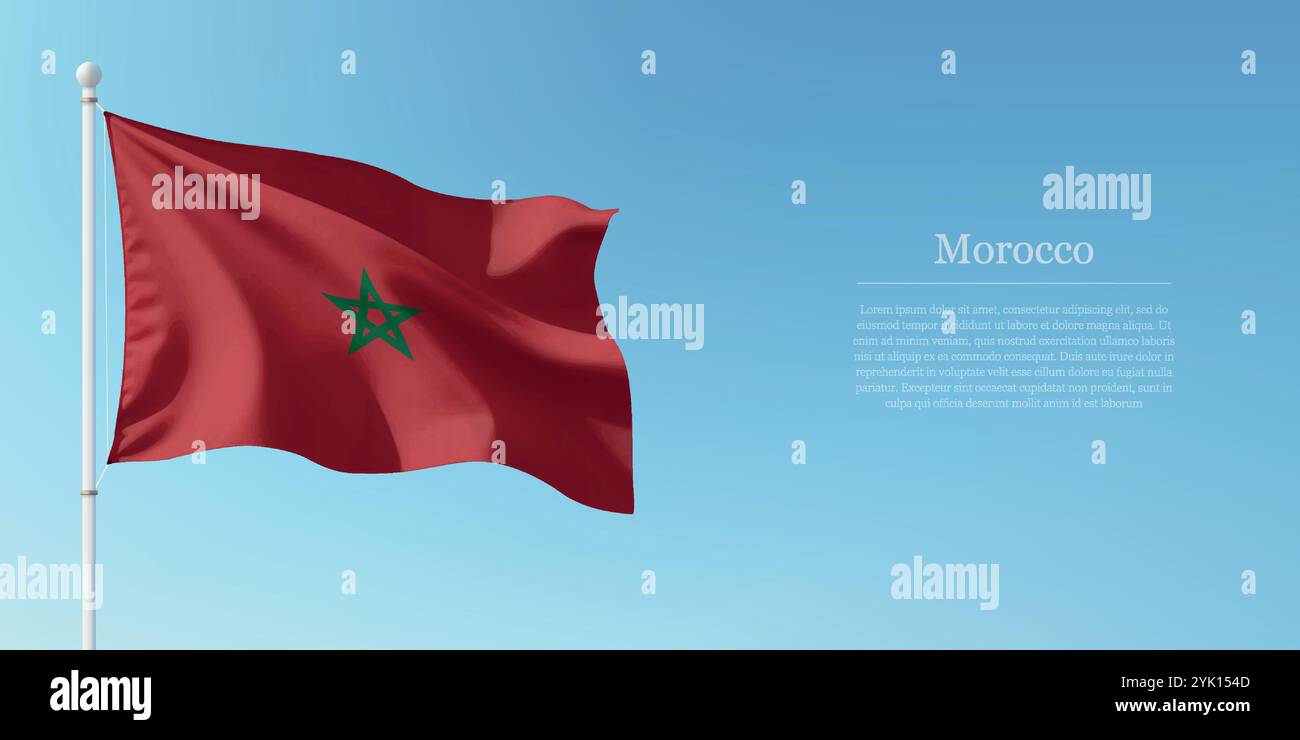 Minimalist morocco flag hi-res stock photography and images - Alamy