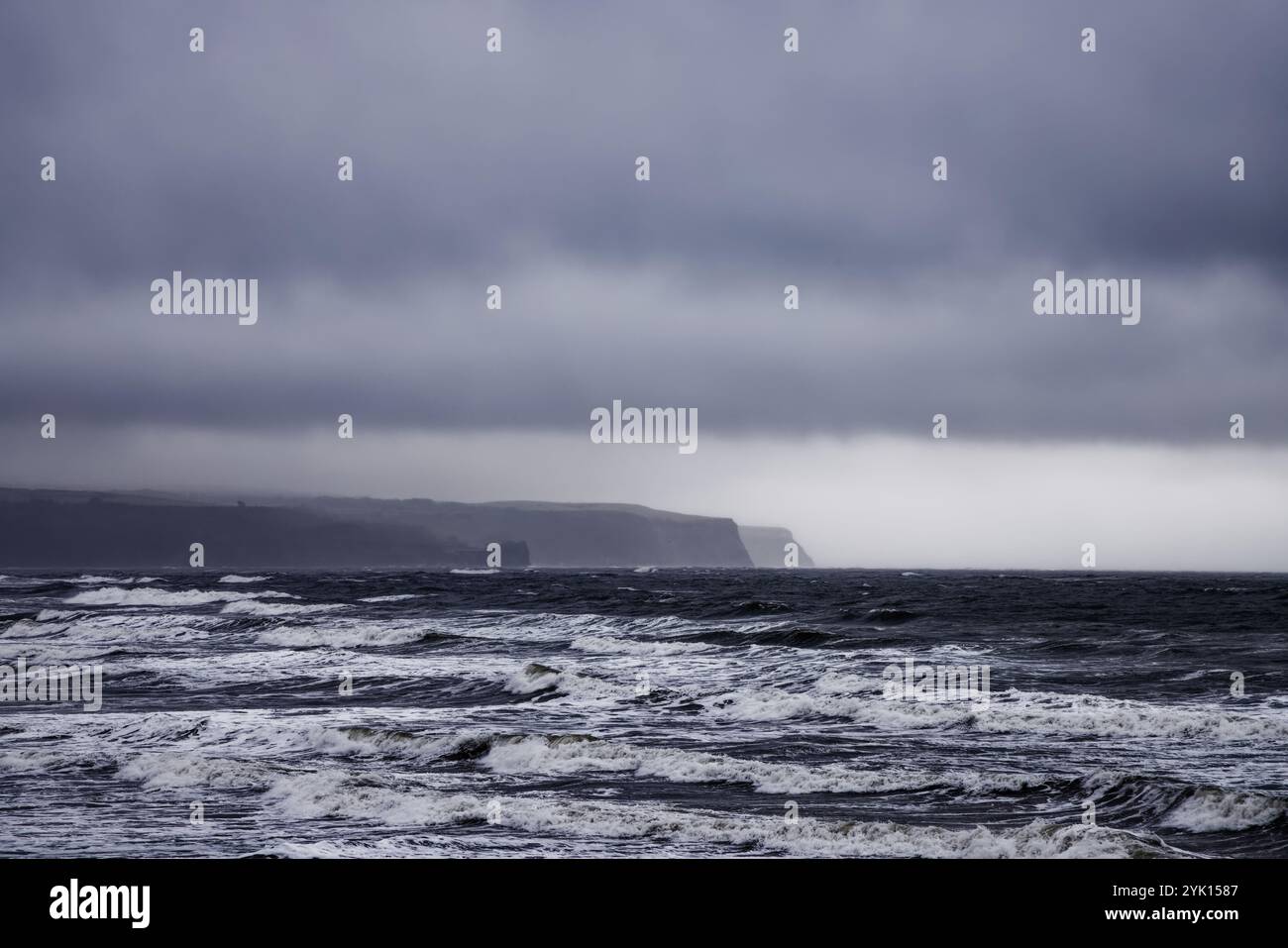 Rough seas at Whitby, looking north Stock Photo - Alamy