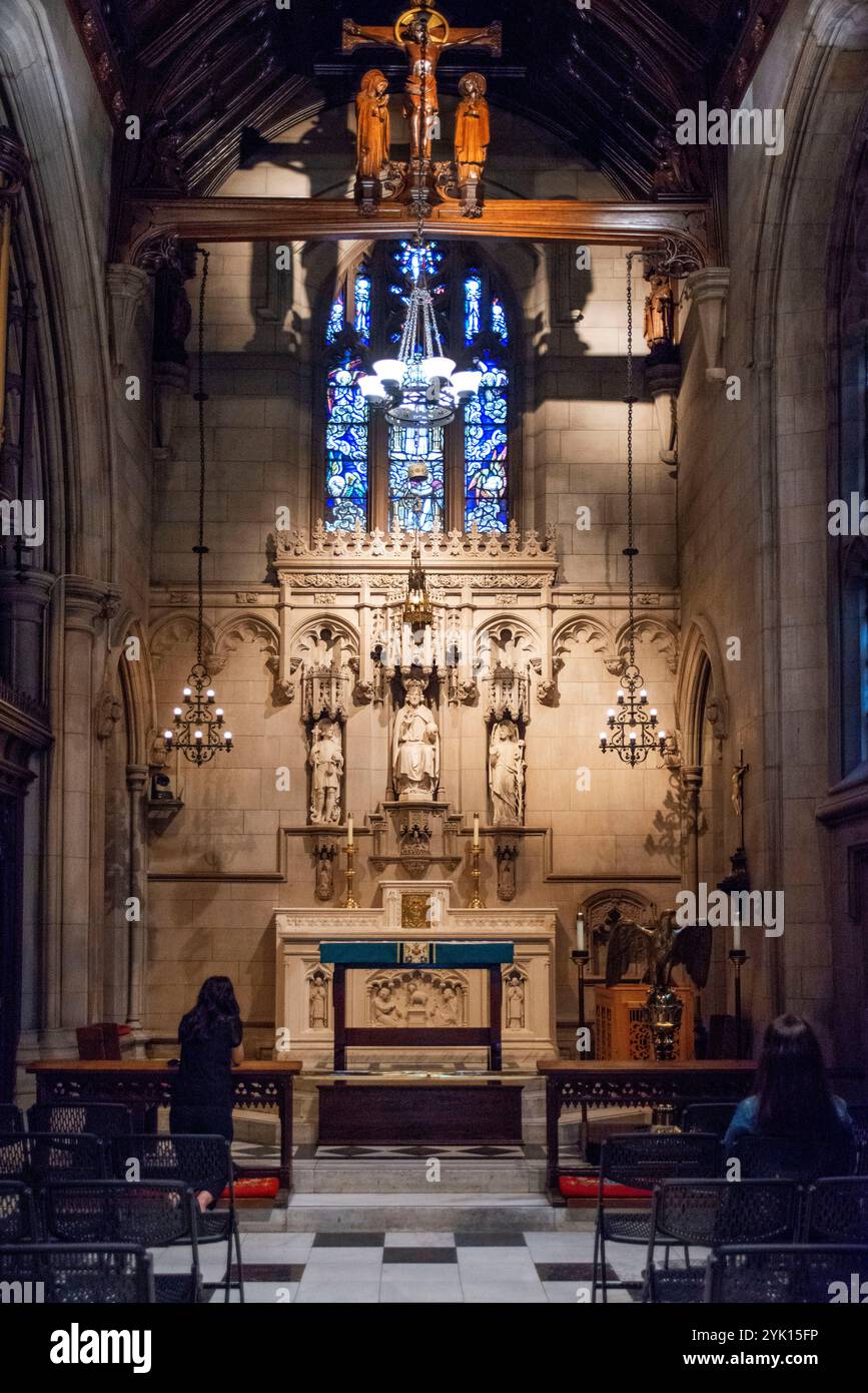 Chapel of All Saints, Trinity Church, Manhattan, New York, USA Stock ...