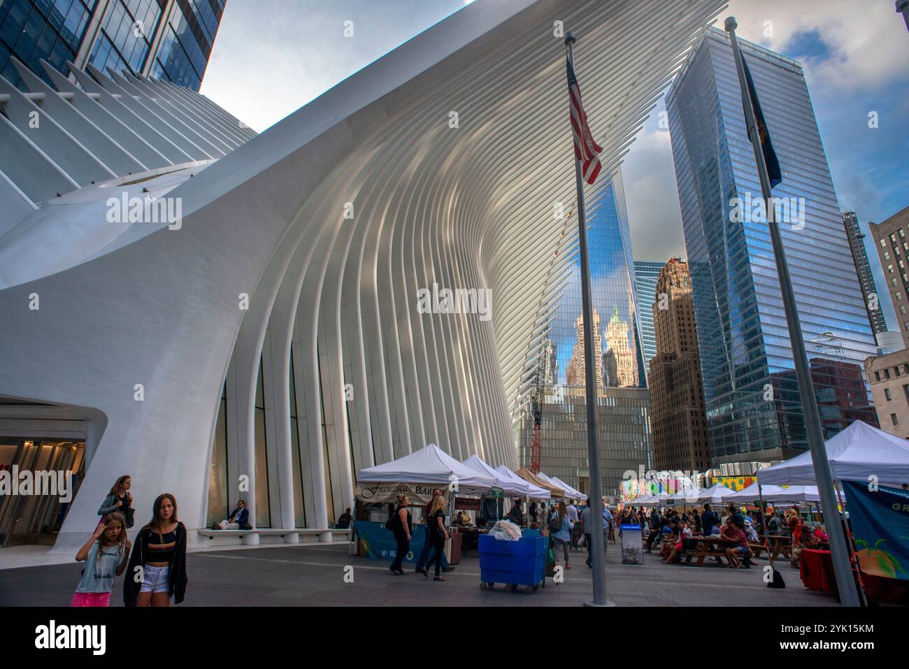 Oculus, the transportation hub by architect Santiago Calatrava, at the ...