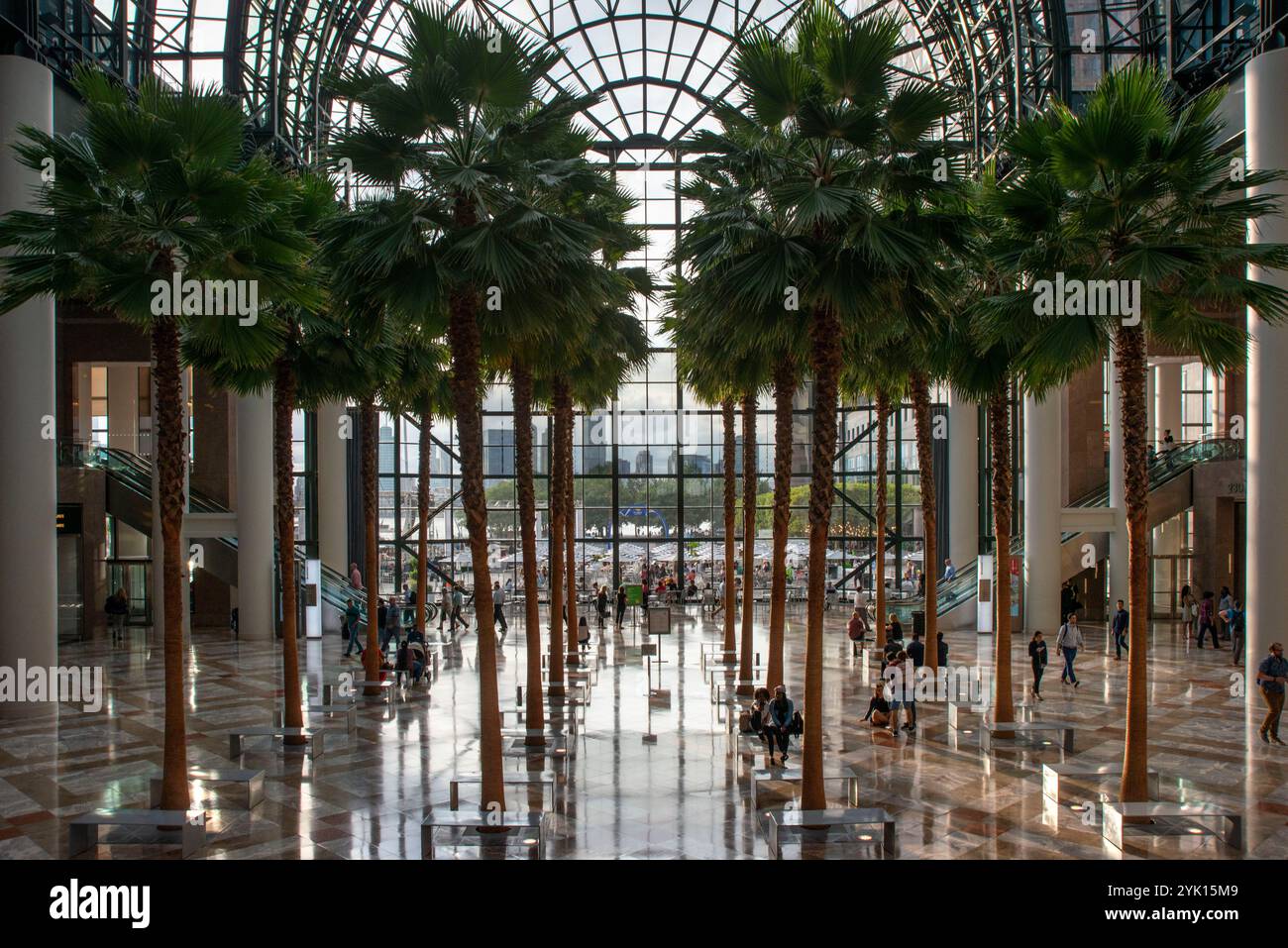 Brookfield Place’s atrium, Winter Garden, is a glass-vaulted pavilion ...