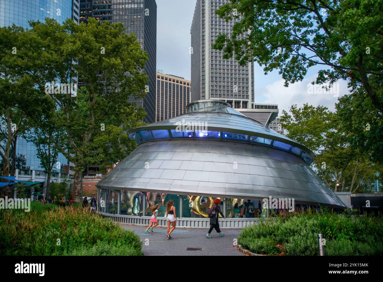 Seaglass Carousel Pavilion in Battery Park, NYC Stock Photo - Alamy