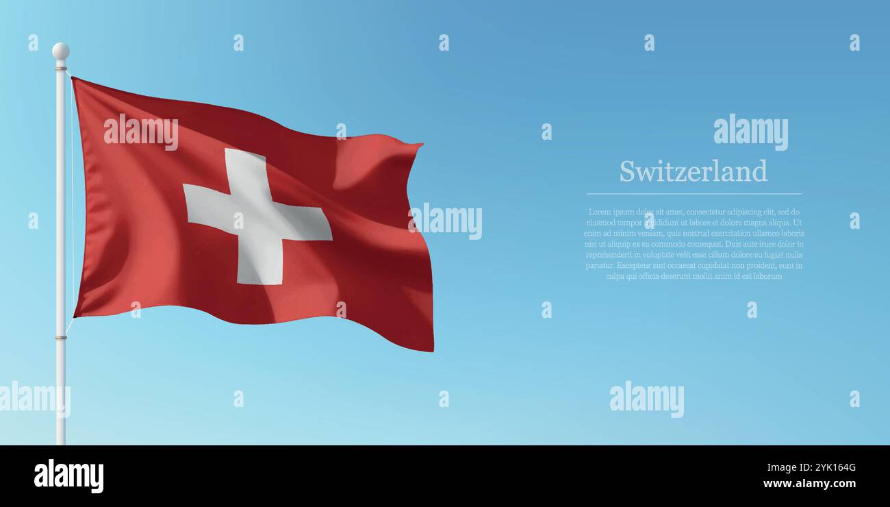 Minimalist switzerland flag hi-res stock photography and images - Alamy
