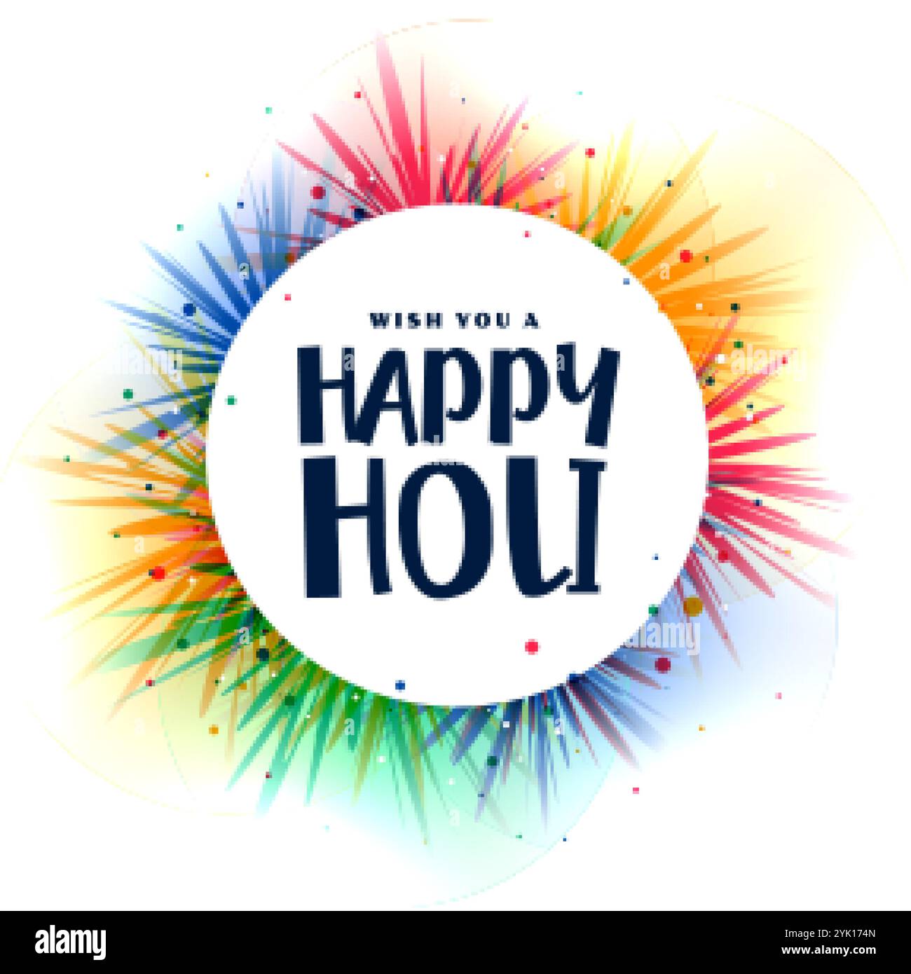 abstract colorful happy holi frame background design Stock Vector Image ...