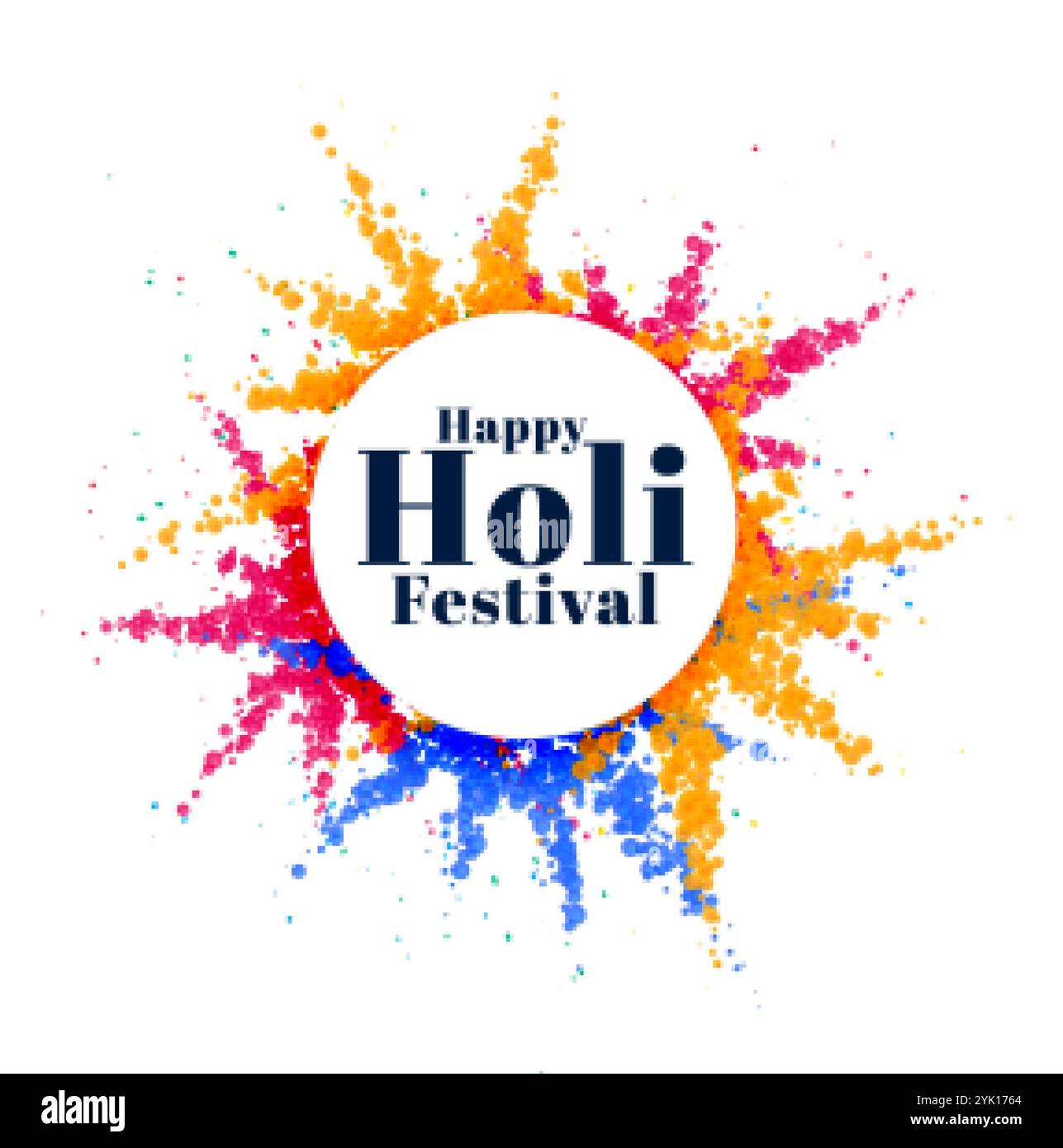 colorful abstract holi indian festival background design Stock Vector ...
