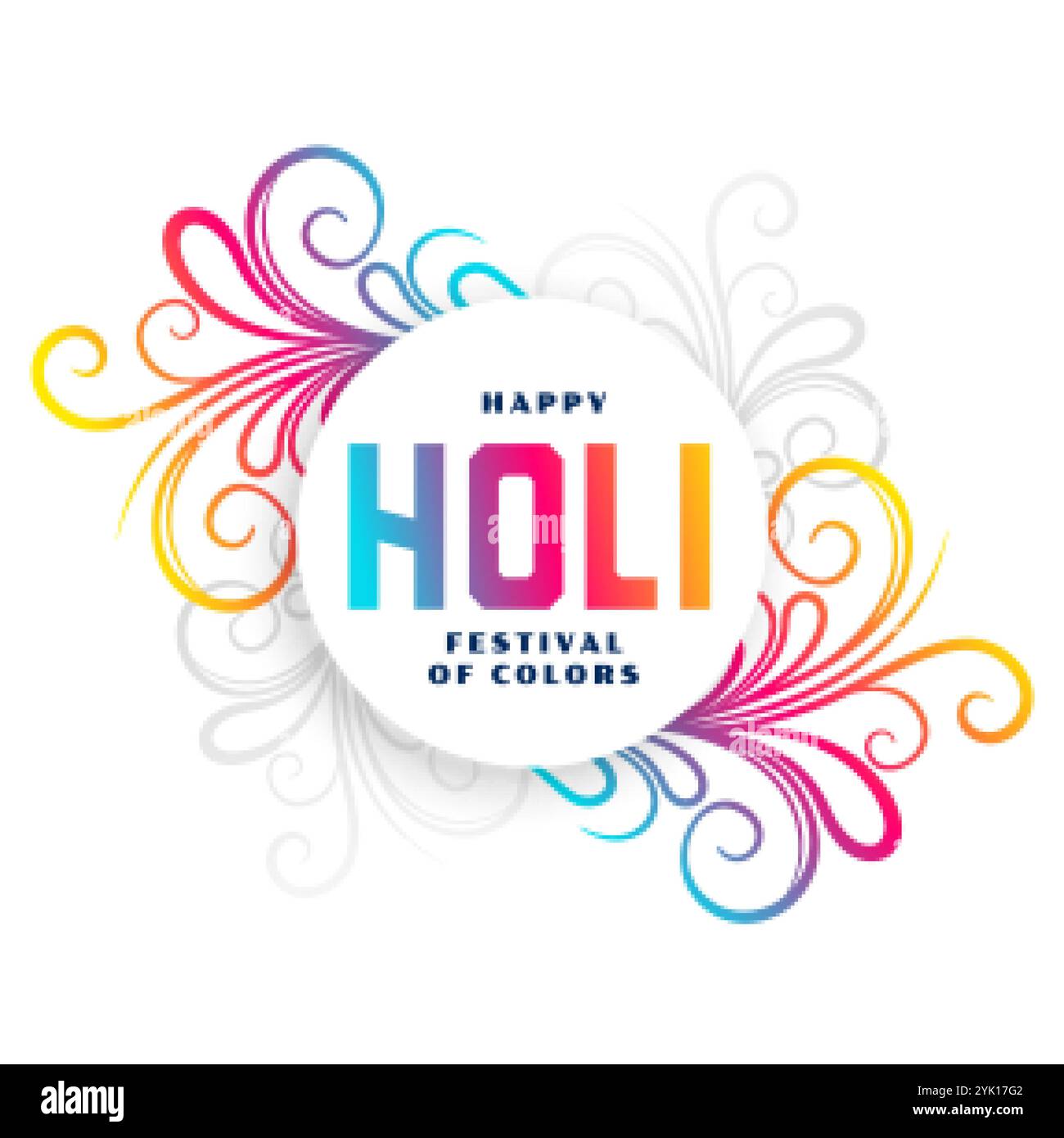 happy holi festival colorful floral background design Stock Vector ...