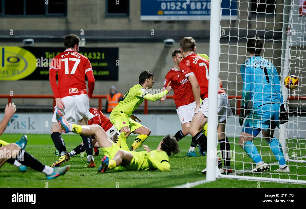 Port Vale's Ethan Chislett turns to celebrate after scoring during the ...