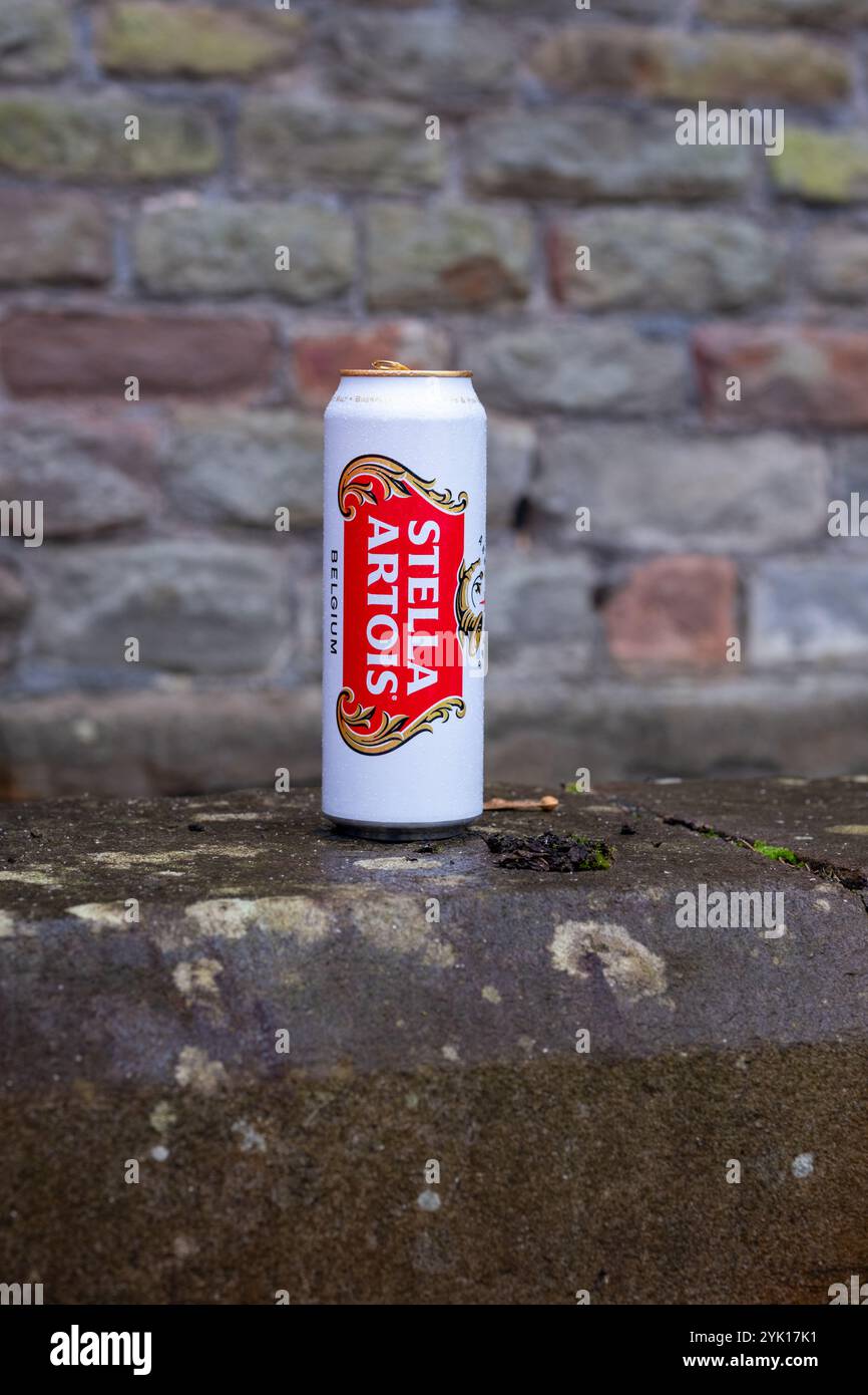 A can of Stella Artois on a wall Stock Photo - Alamy