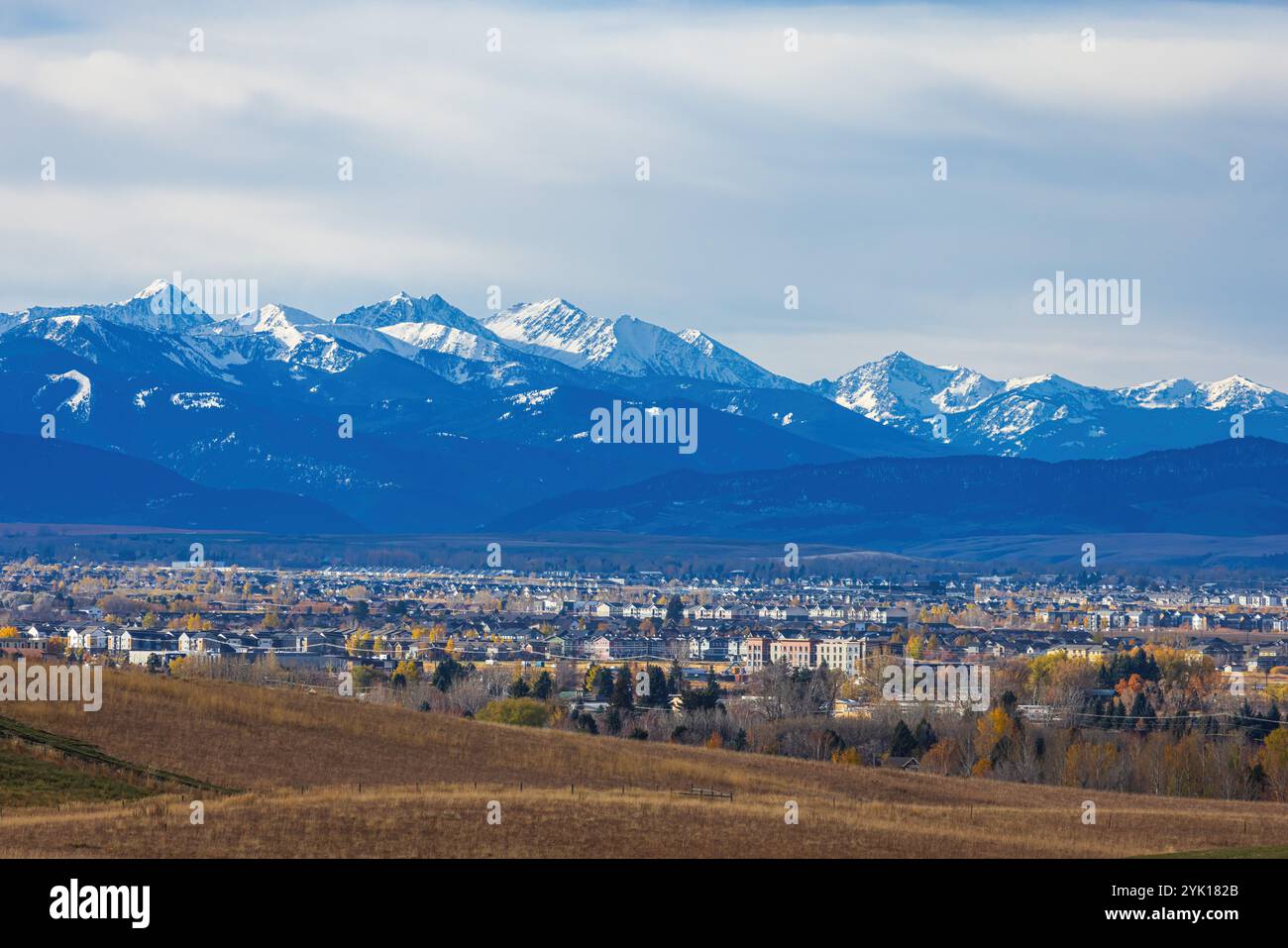 Panorama view of Bozeman, Montana in Autumn Stock Photo - Alamy