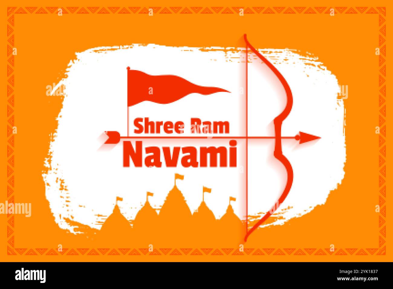 traditional shree ram navami festival card design Stock Vector Image ...